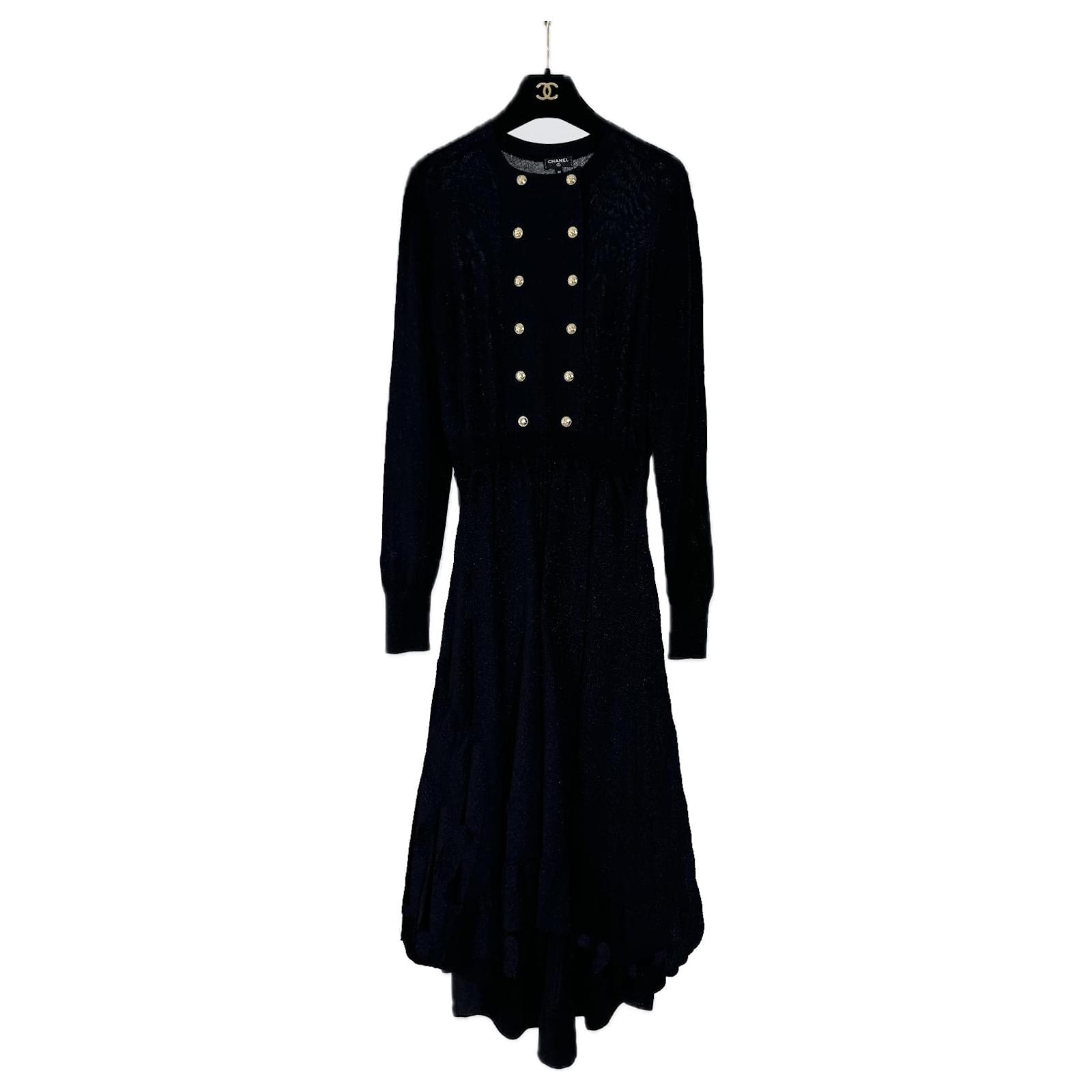 Chanel New 2020 AD Campaign Dress Black Viscose ref.1428426 - Joli Closet
