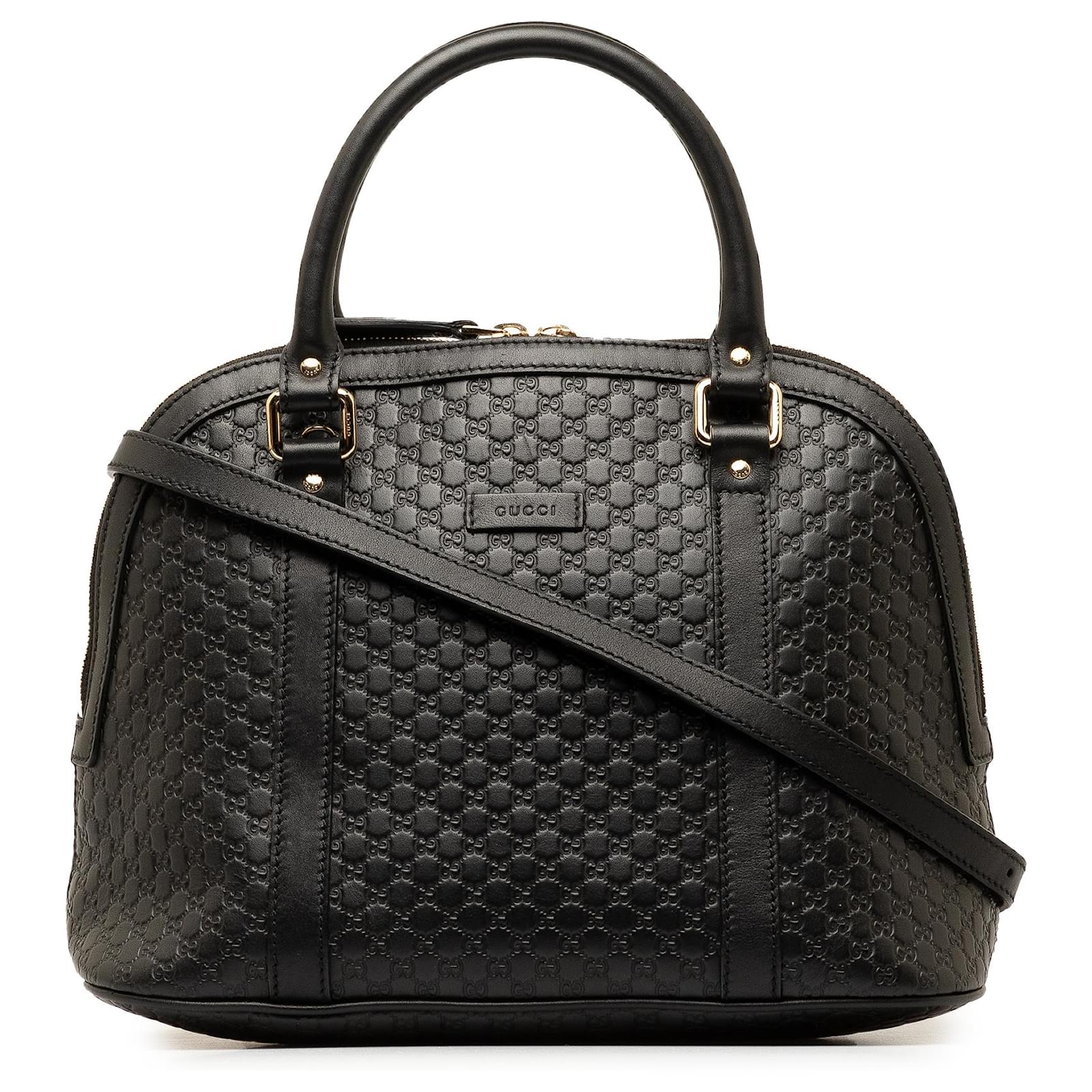 Gucci Black Medium Microguccissima Dome Satchel Leather Pony-style ...
