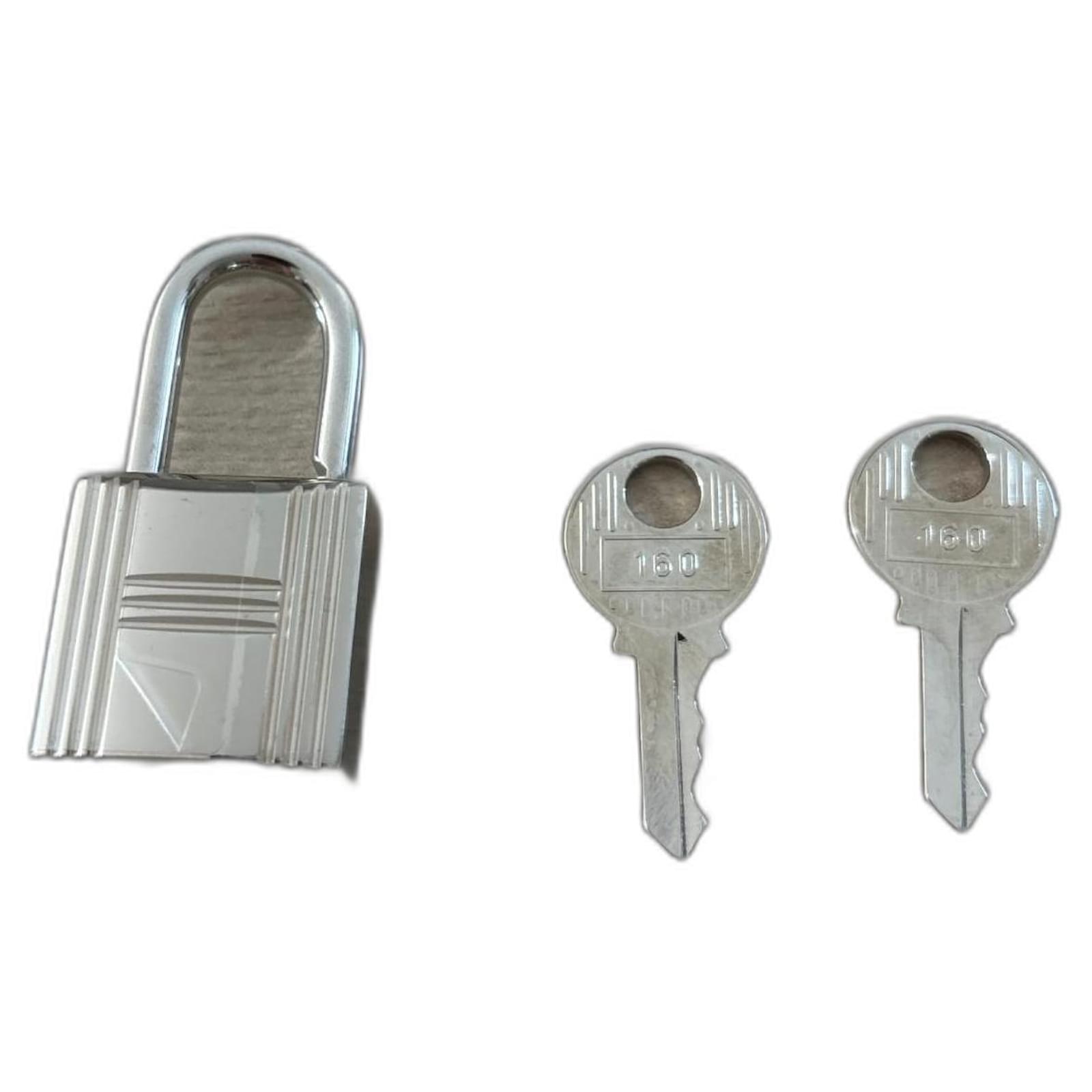 Shiny silver steel Hermès padlock for Kelly or Birkin Silver hardware ...