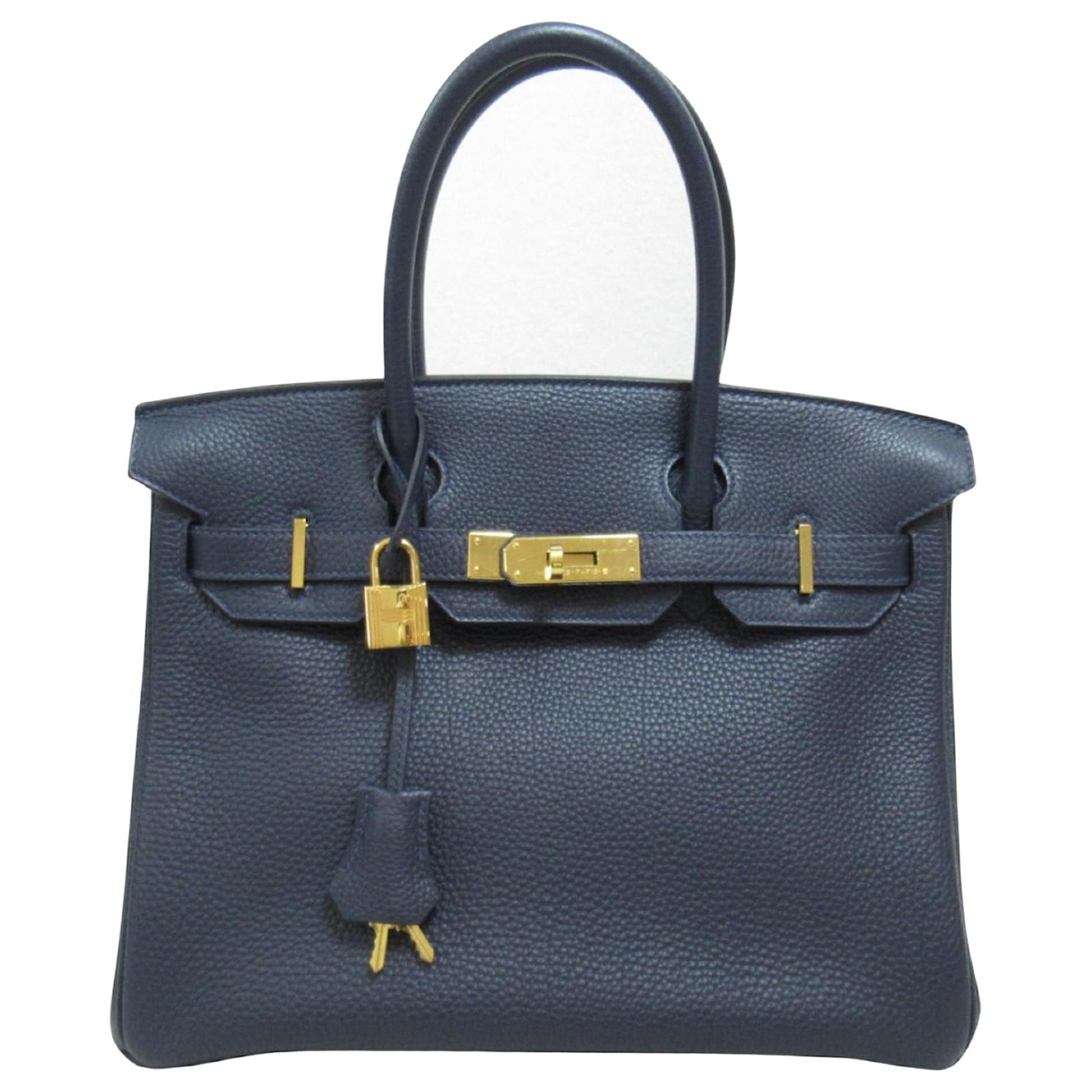 Hermès Birkin 30 Navy blue Leather ref.1429287 - Joli Closet