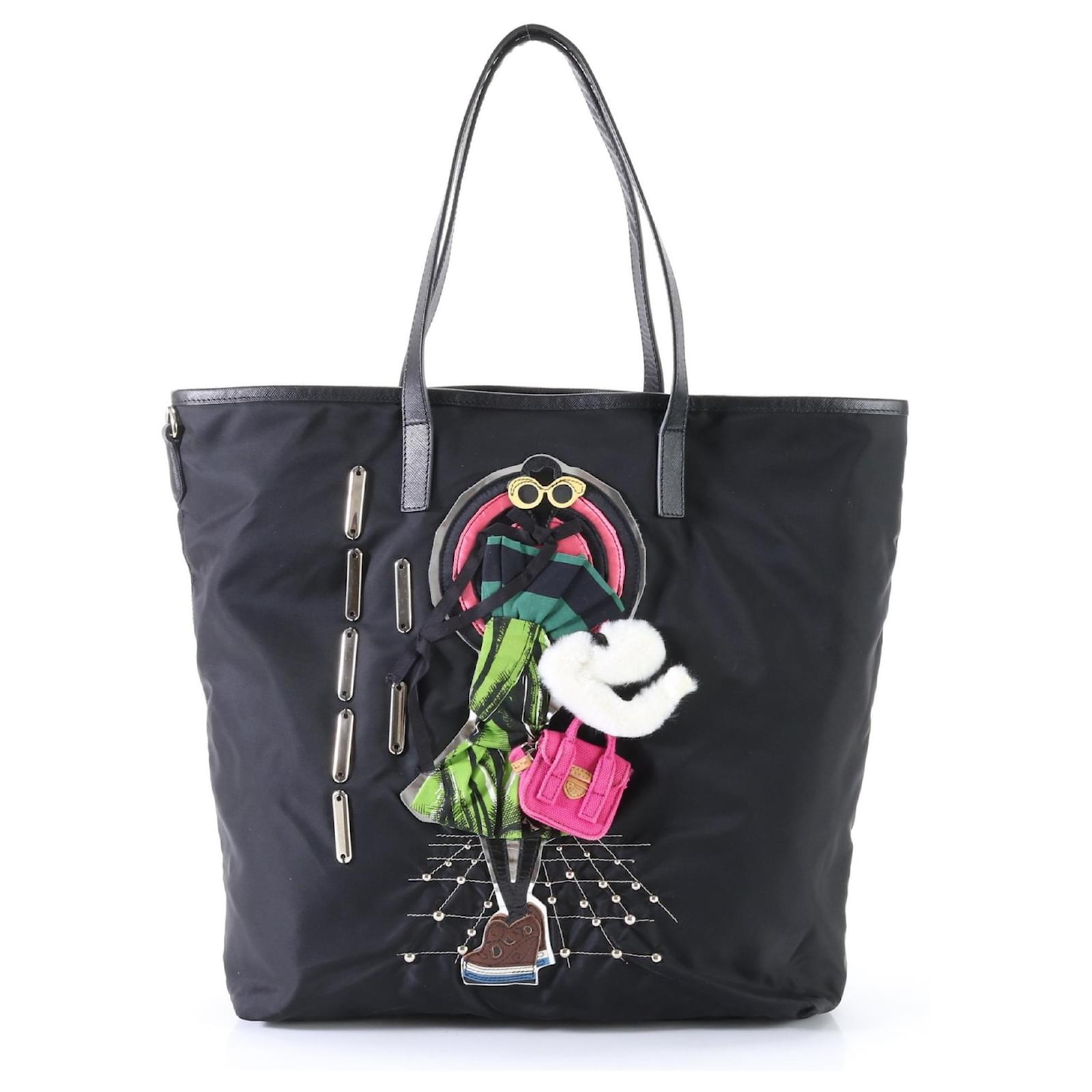 Tote Prada Robot Black Synthetic ref.1430464 - Joli Closet