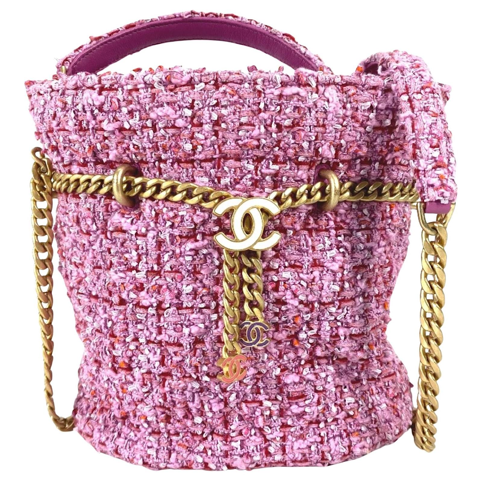 Chanel Bucket Pink Tweed ref.1430482 - Joli Closet