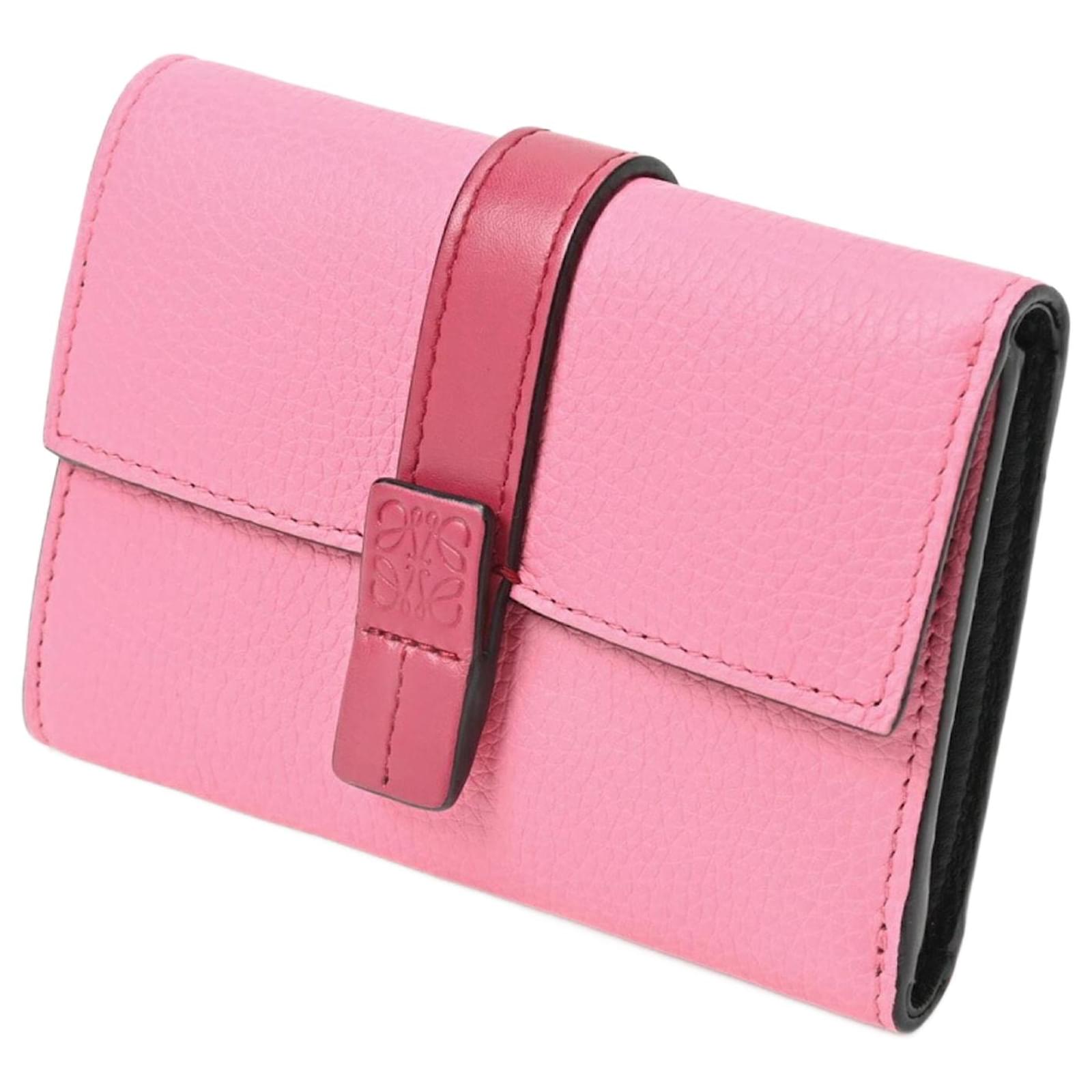 Loewe Vertical Wallet Pink Leather ref.1430573 - Joli Closet