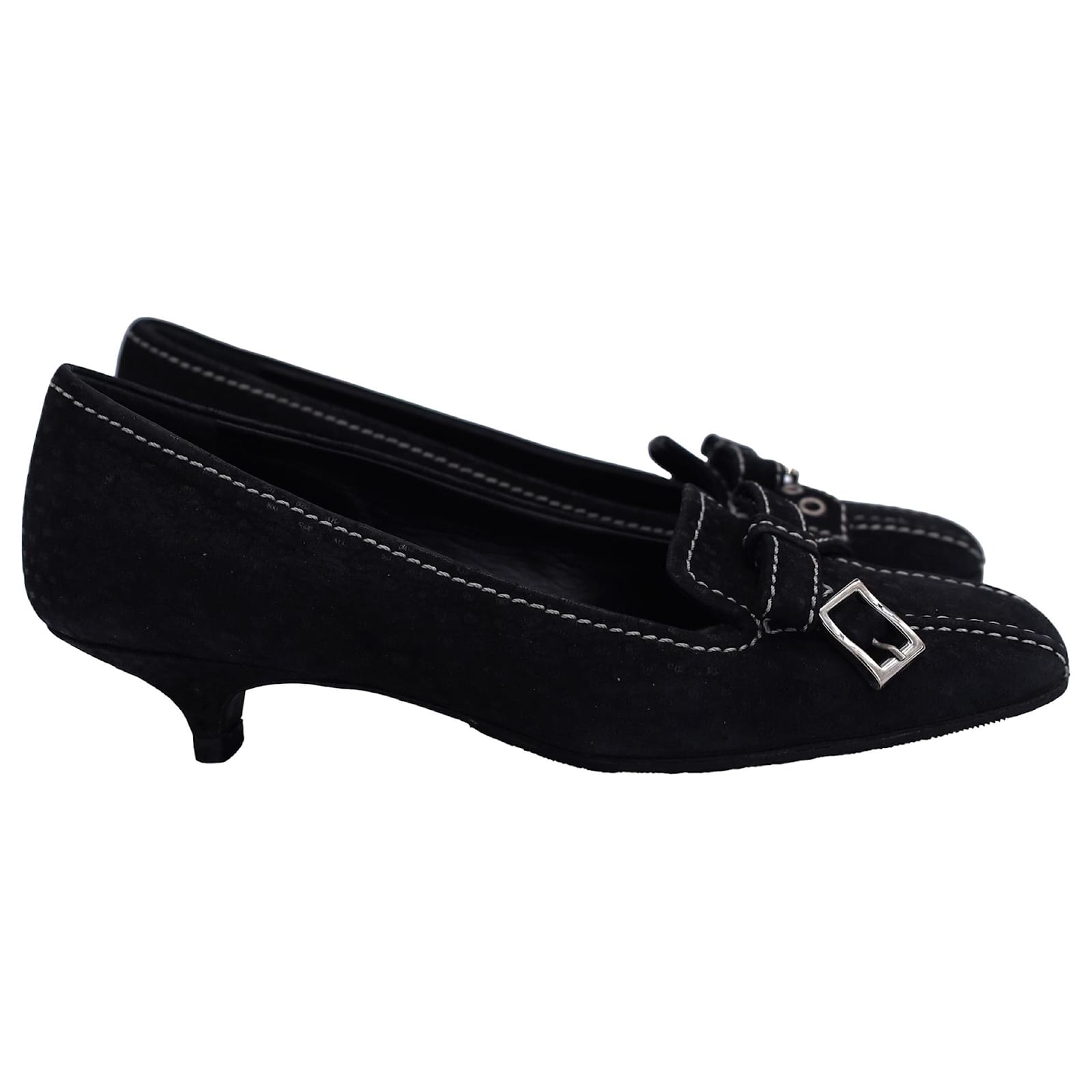 Prada Kitten Heel Pumps in Black Suede ref.1431958 - Joli Closet