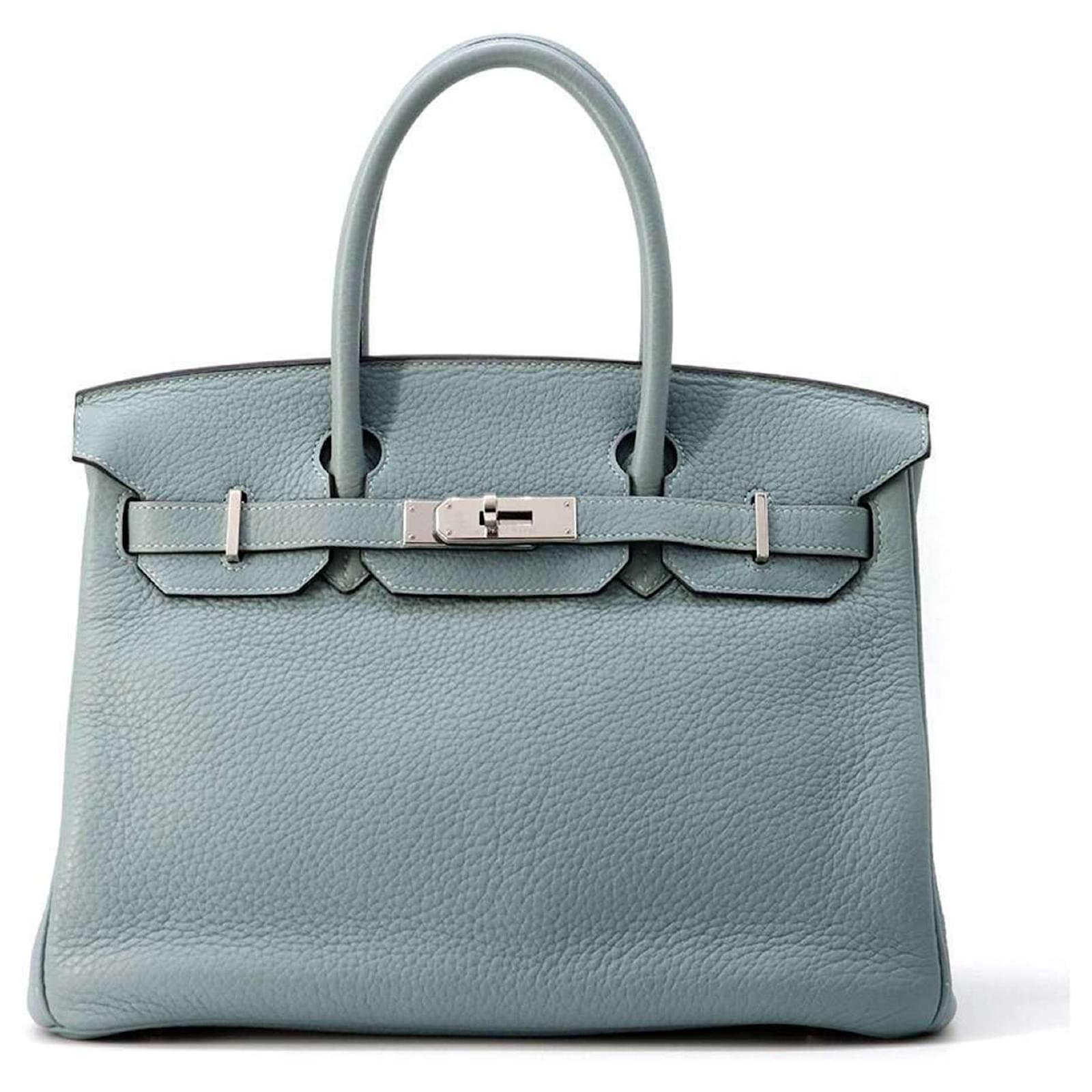 Hermès Hermes Birkin 30 Handbag in Ciel Taurillon Clemence Leather ...