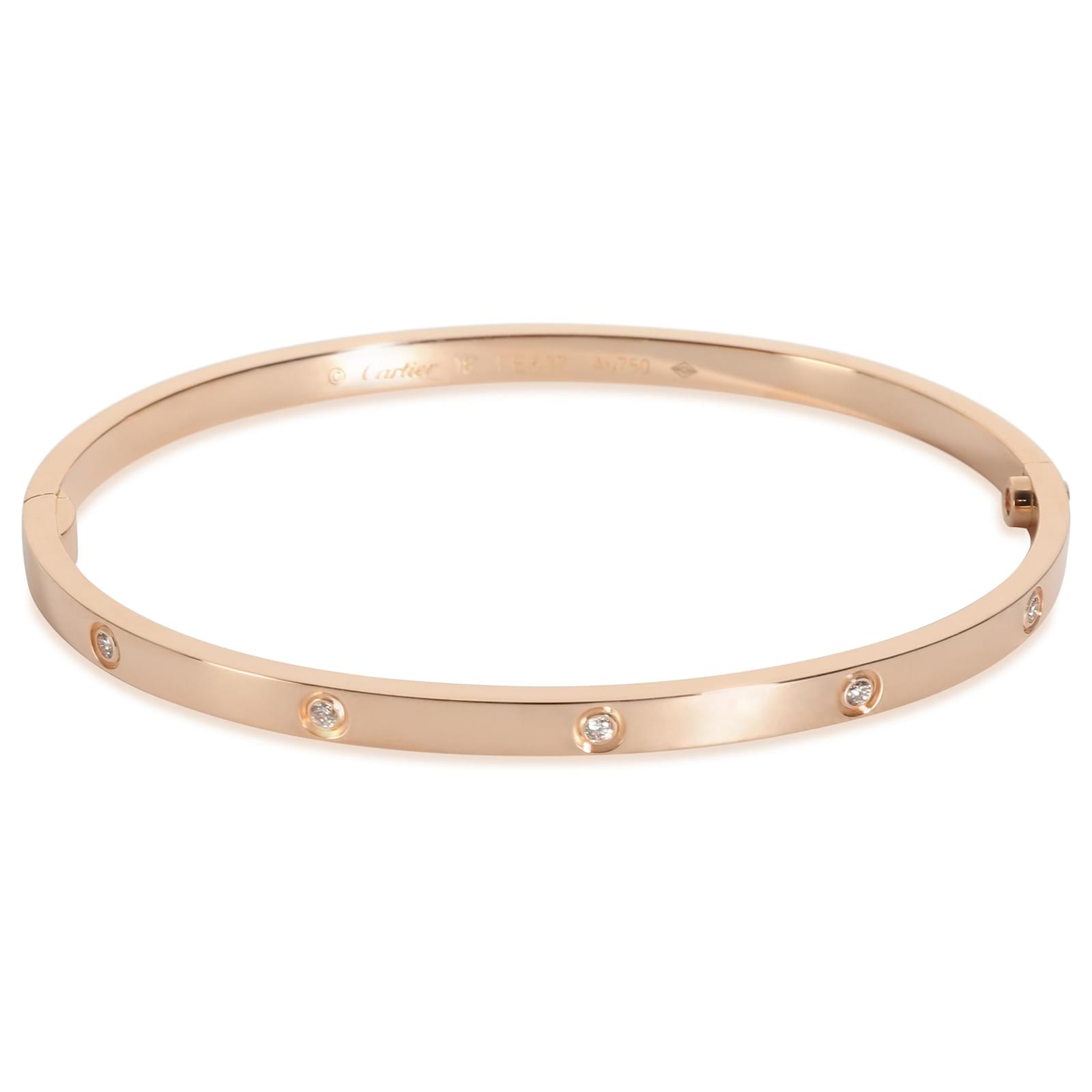 Bracelet Cartier Love, Modèle Petit, Diamants (Or Rose) ref.1433343 ...