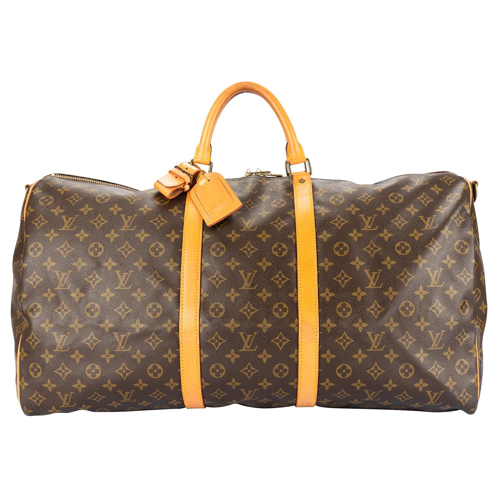 Louis Vuitton Canvas Monogram Keepall Bandouliere 60 Brown Cloth ref.1434422 - Joli Closet