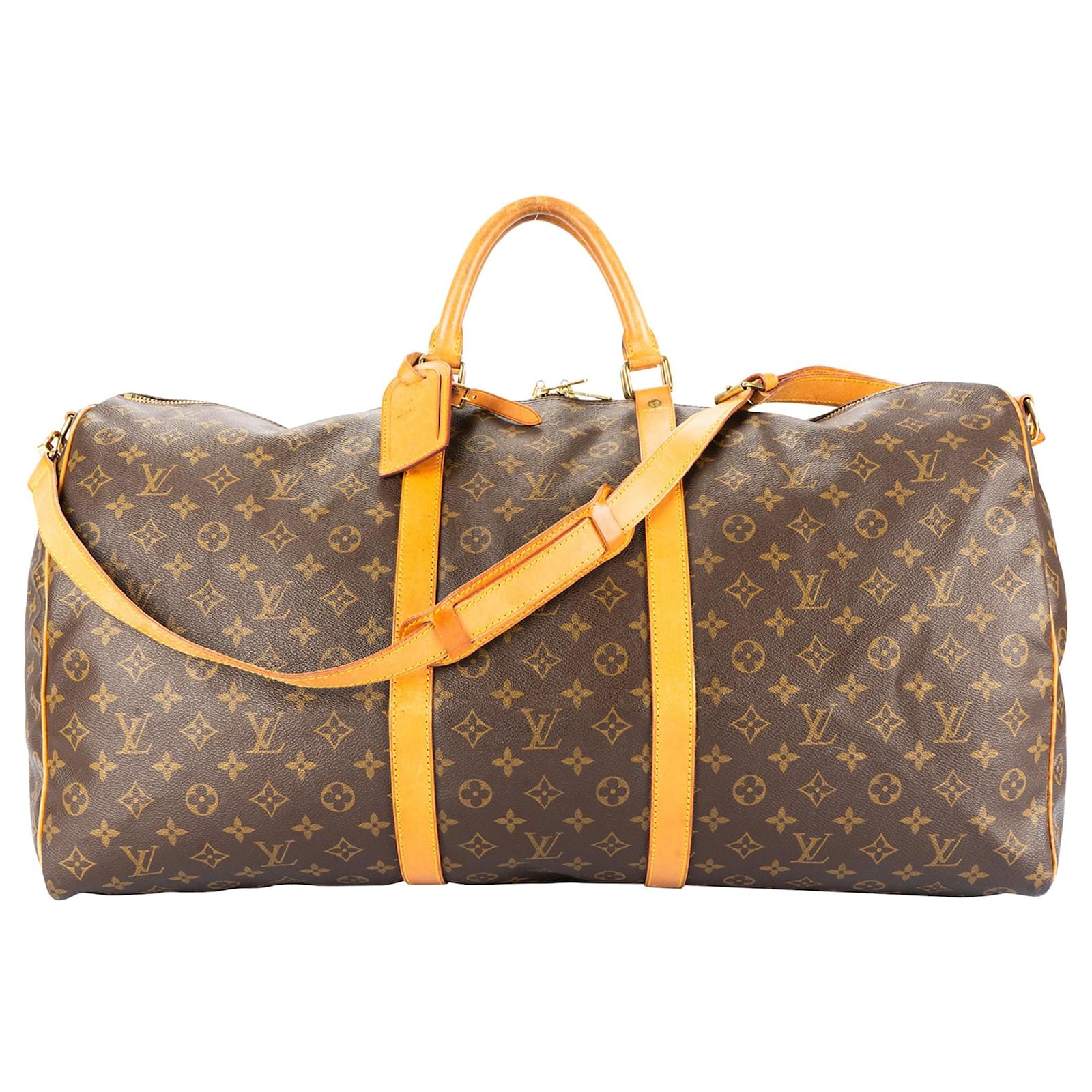 Louis Vuitton Canvas Monogram Keepall Bandouliere 60 Brown Cloth ref.1434423 - Joli Closet