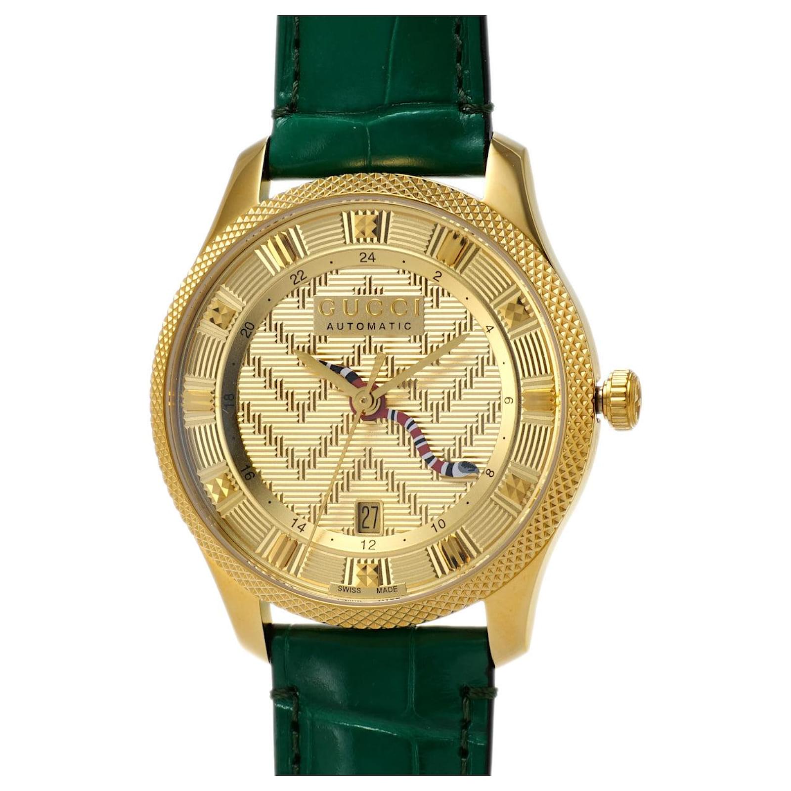 Orologio da uomo Gucci Eryx quadrante dorato YA126341, acciaio ...