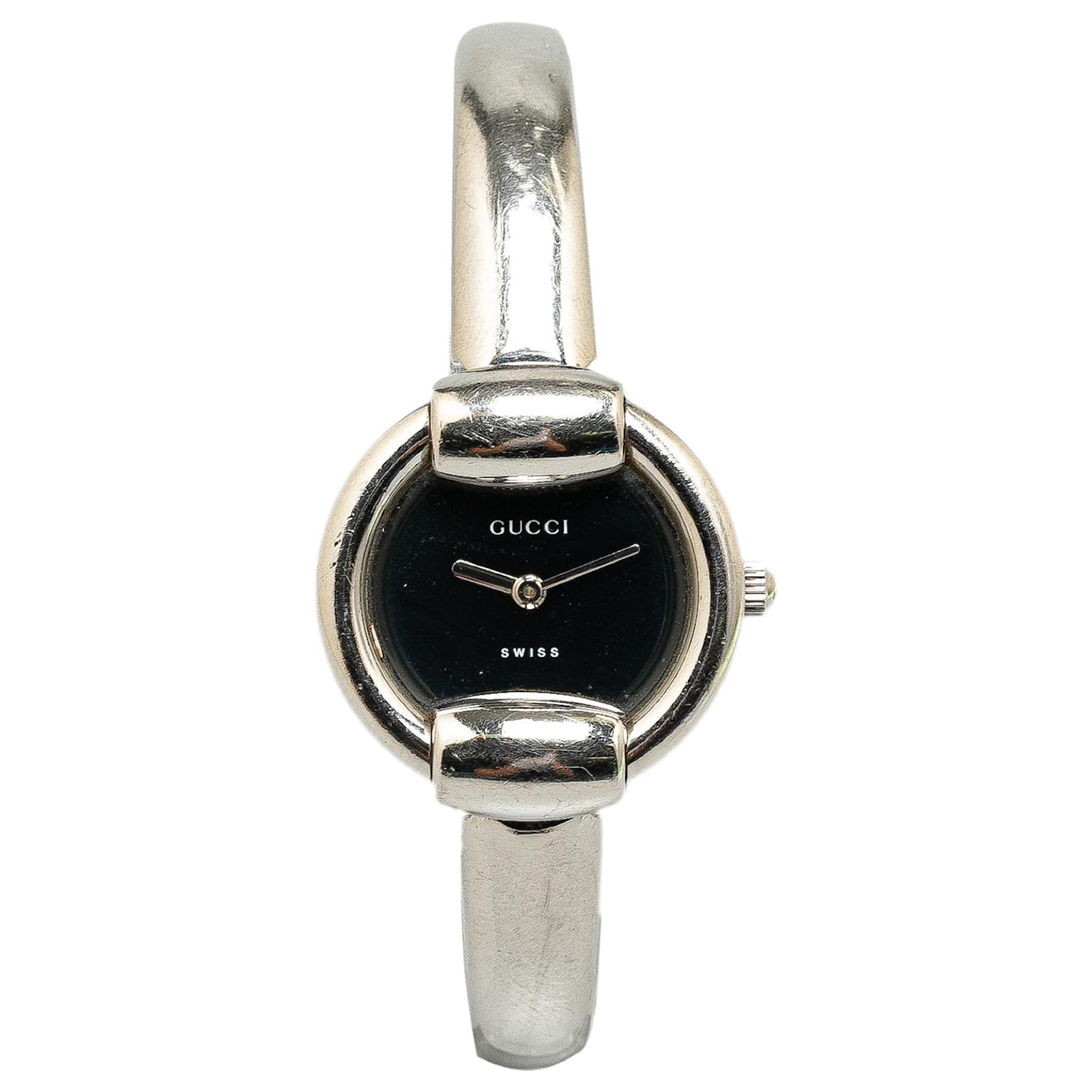 Gucci Black Quartz Stainless Steel 1400L Watch Metal ref.1439718 - Joli ...