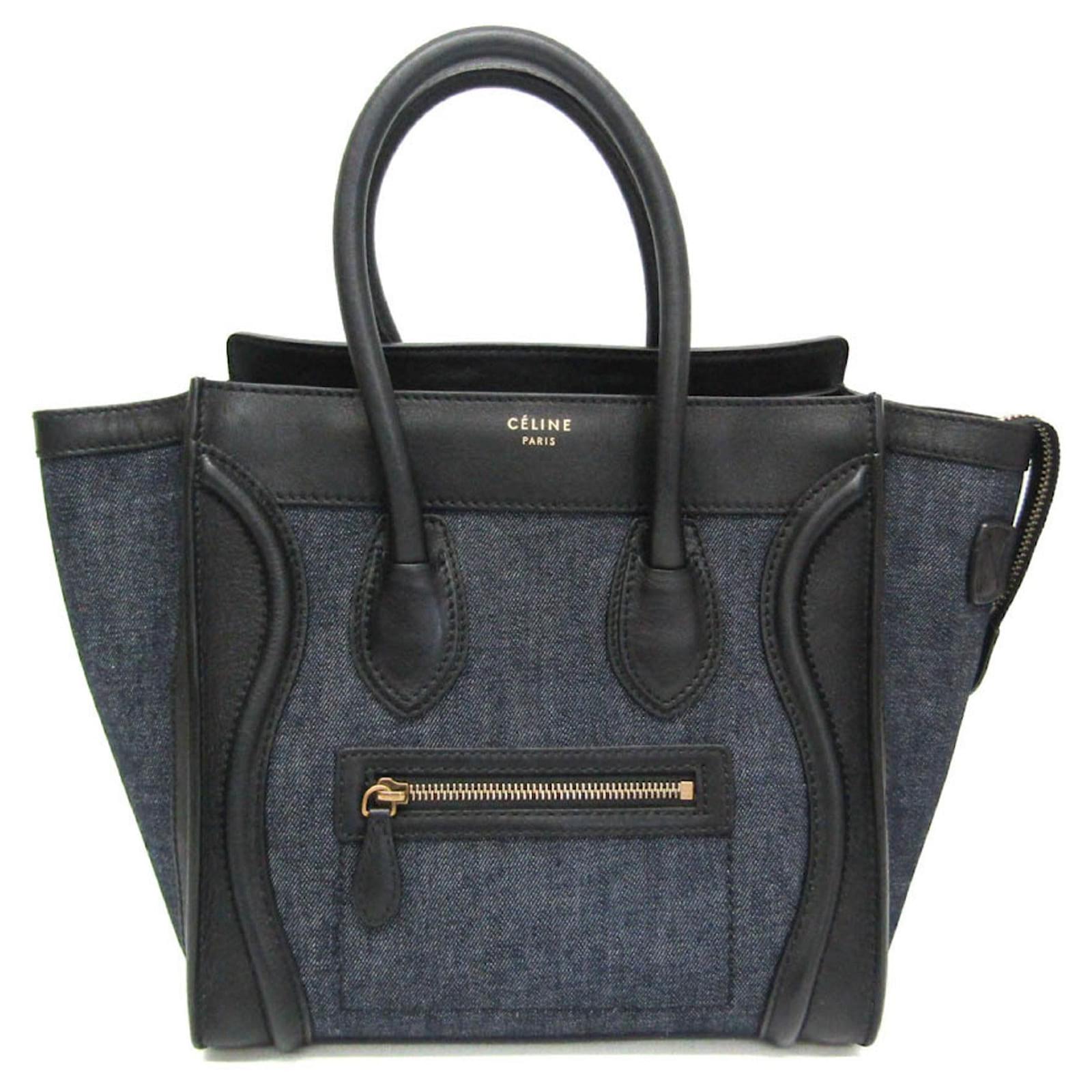 Céline Micro Luggage Navy blue Denim ref.1440116 - Joli Closet