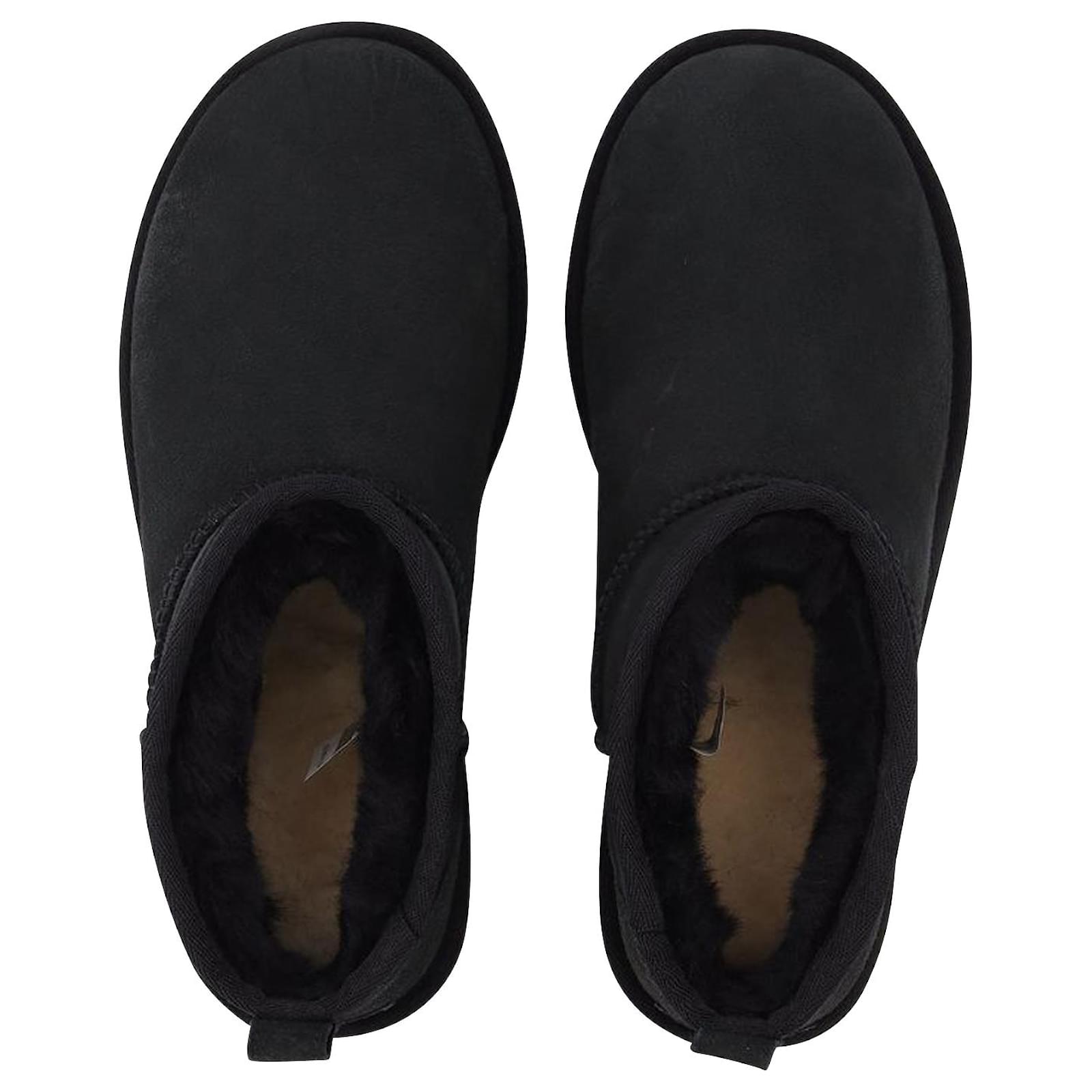 Ugg Classic Ultra Women in Black Shearling Leather ref.1440675 - Joli ...