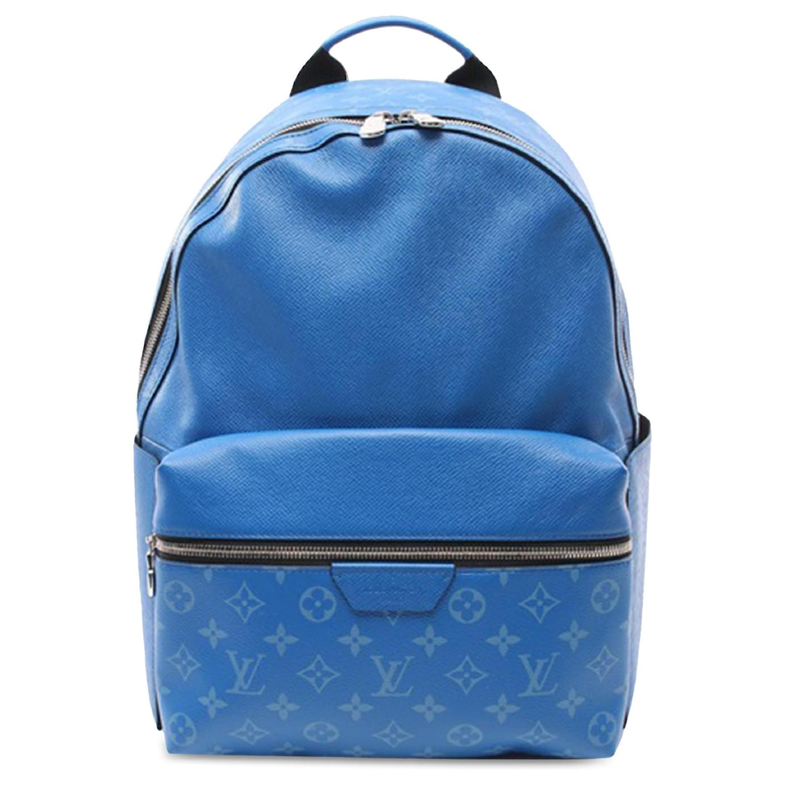 Blue Louis Vuitton Monogram Taigarama Discovery Backpack Leather ref ...