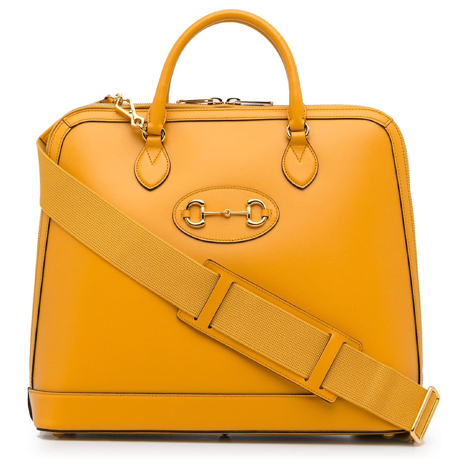 Yellow Gucci Horsebit 1955 Satchel Leather ref.JC1444540 (Sold) - Joli ...