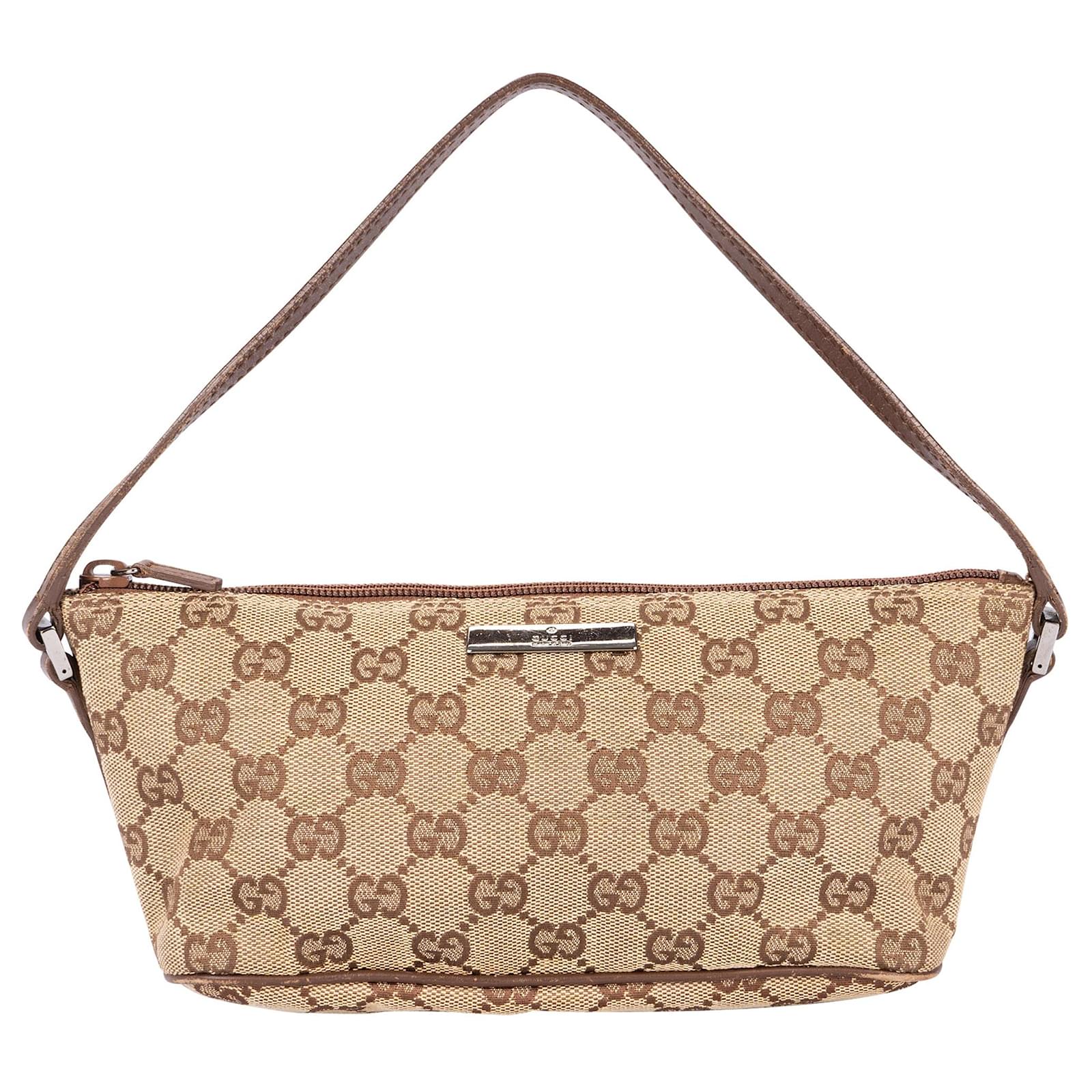 Gucci GG Monogram Boat Handbag Beige Cloth ref.1444638 - Joli Closet