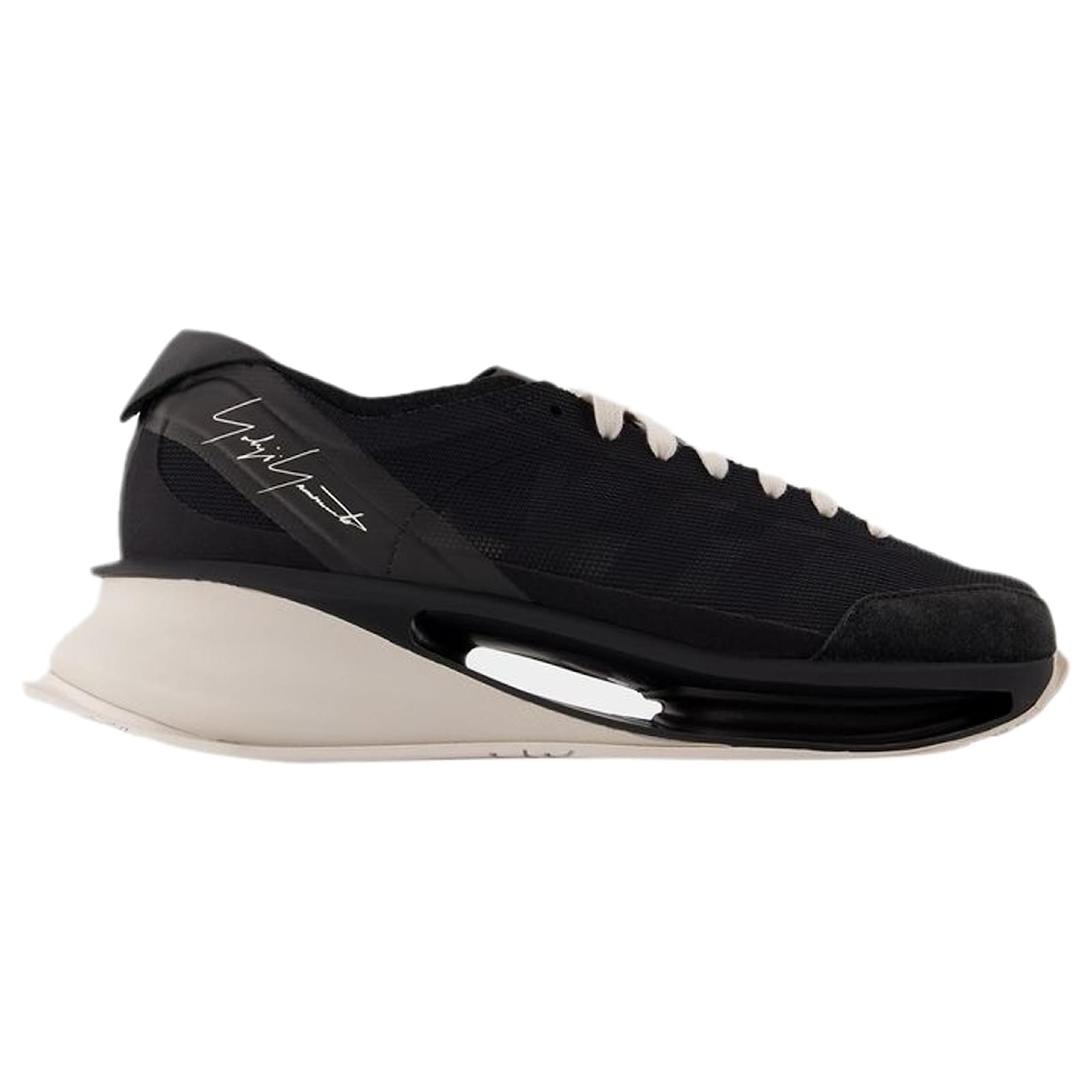 Y3 S Gendo Run Sneakers - Y-3 - Leather - Black Pony-style calfskin ref ...