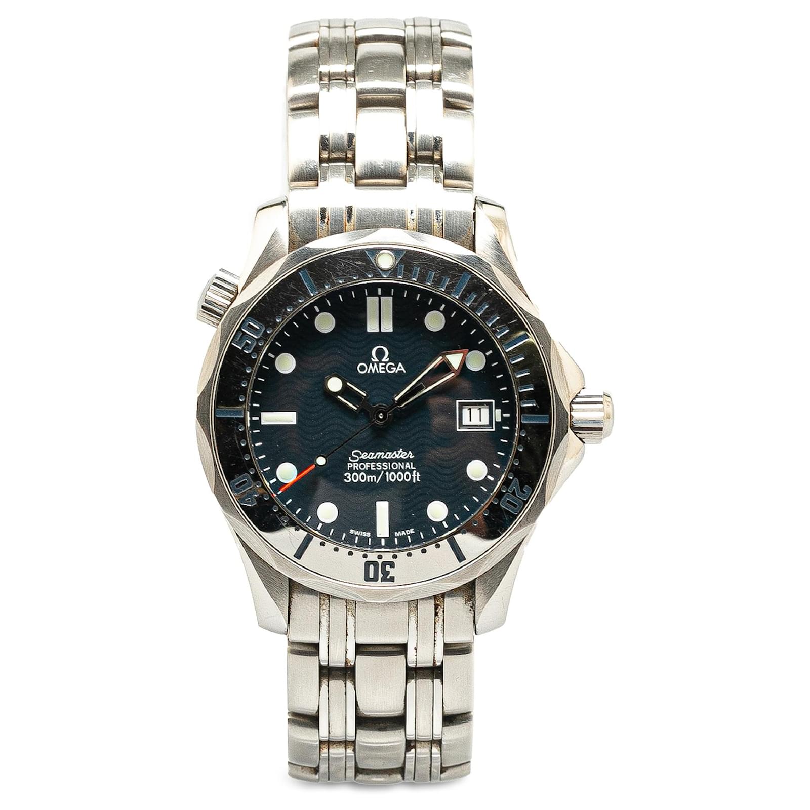 OMEGA Silver Quartz Stainless Steel Seamaster 300M Professional Watch ...