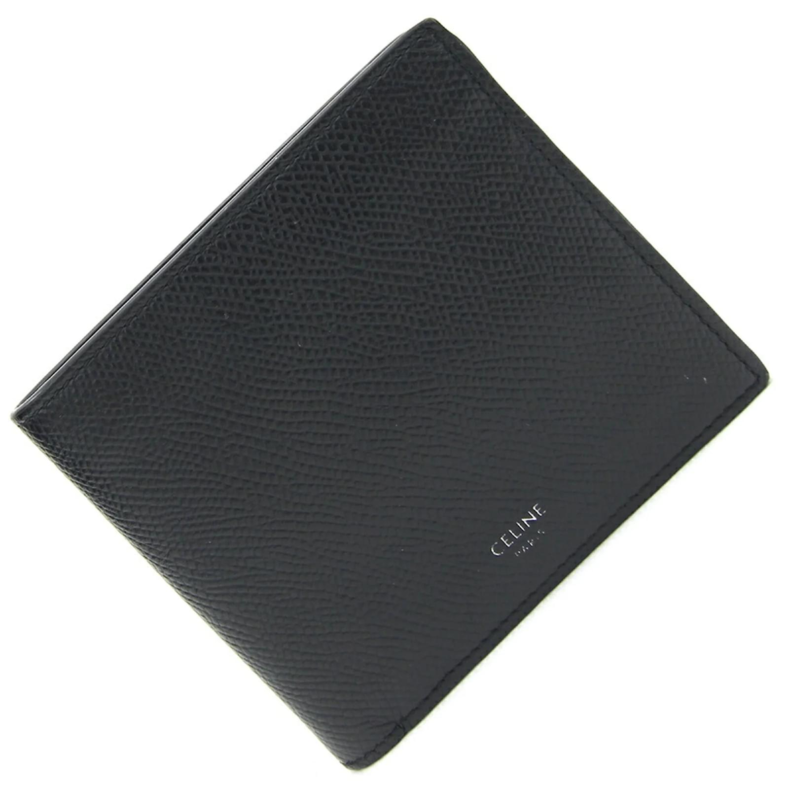 Céline Celine Bi-fold Wallet in Black Leather for Men (Sold) - Joli Closet