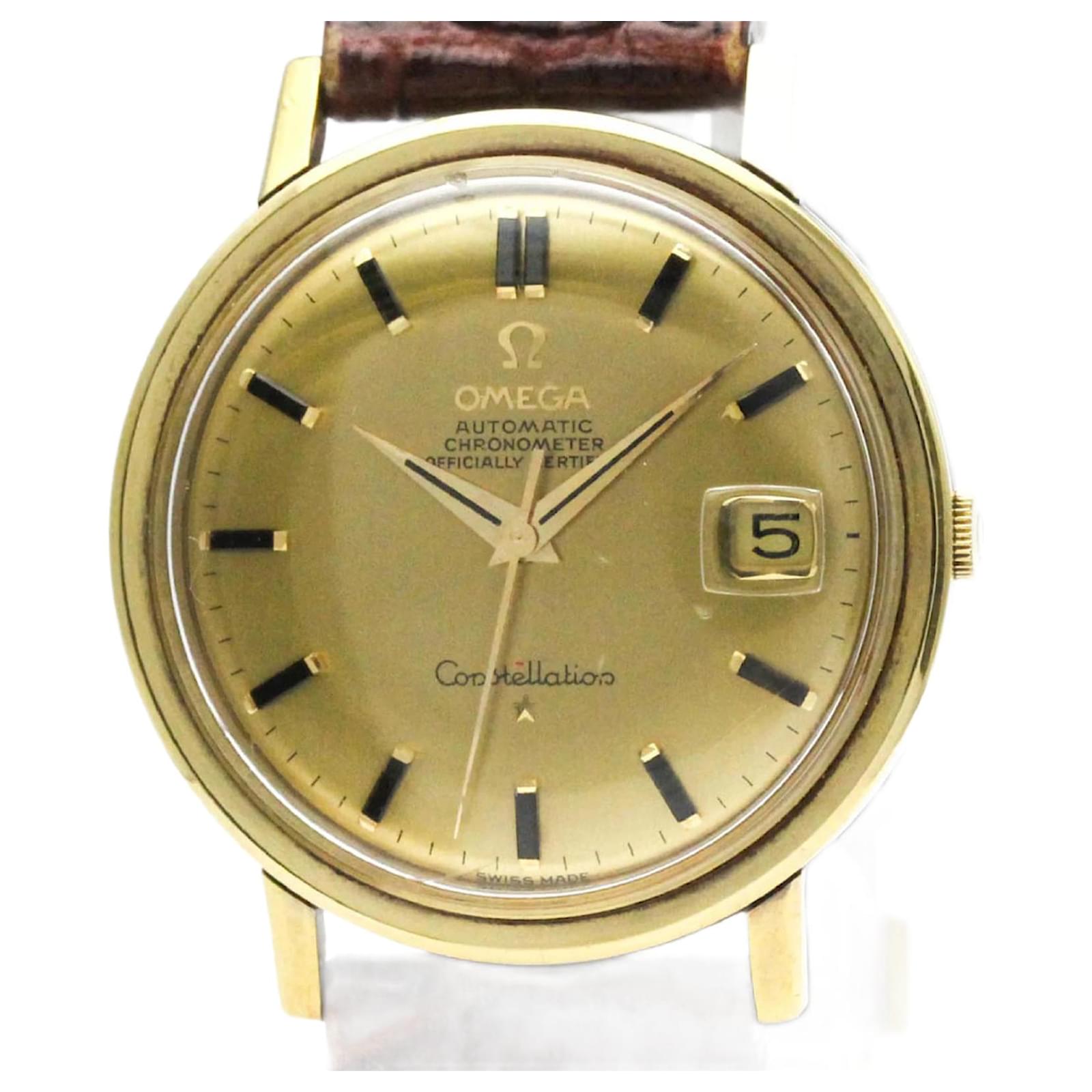 Vintage Omega Constellation 18K Gold Automatic Watch ref.1446743 - Joli ...