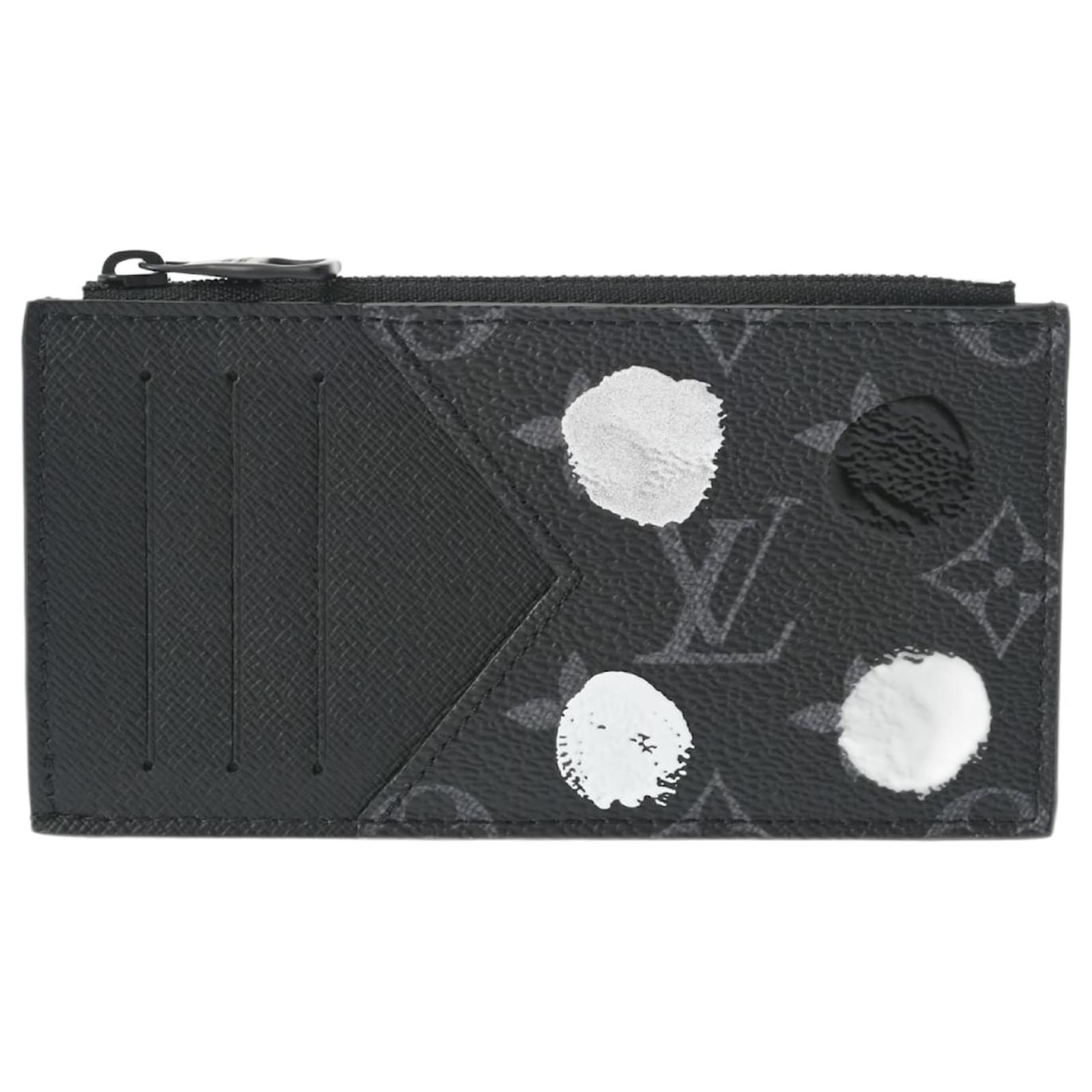 Louis Vuitton Monogram Eclipse Coin Card Holder - Black Cloth ref ...