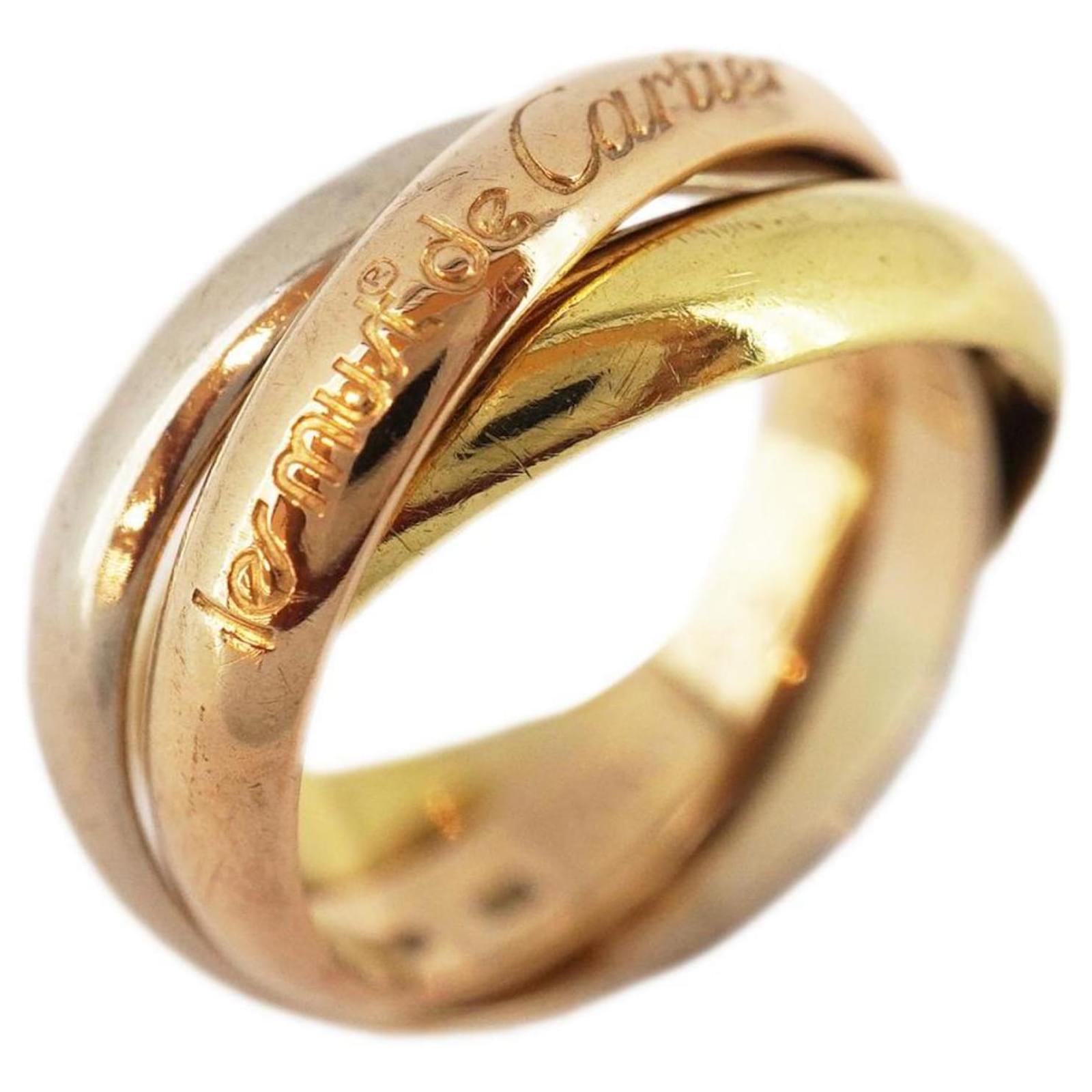 Cartier Trinity Band Ring in 18K Gold for Women White gold Yellow gold ...