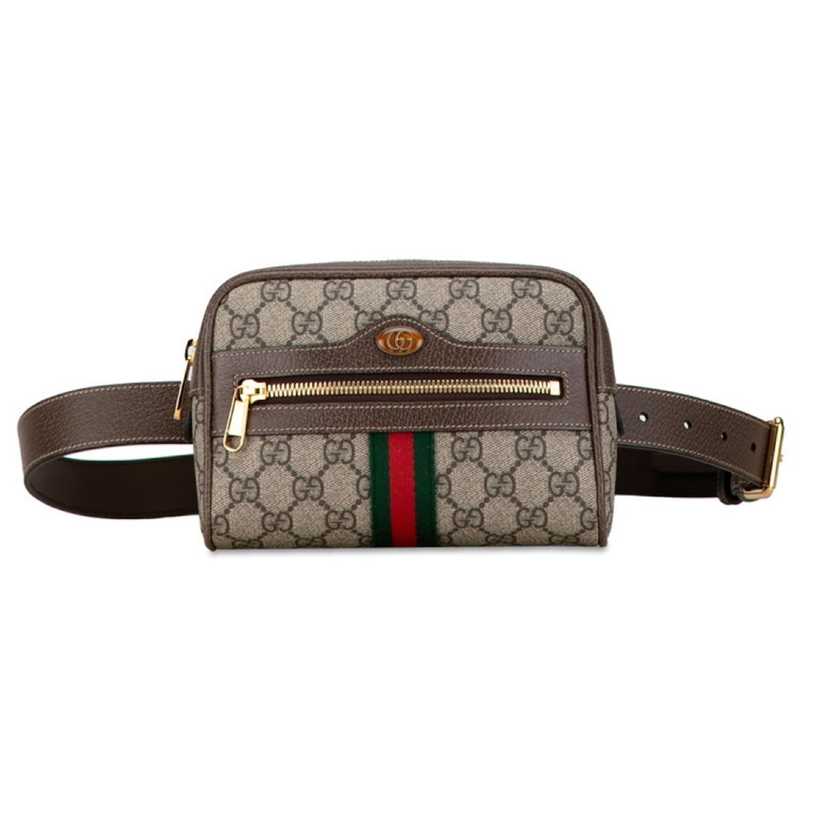 Gucci GG Supreme Ophidia Body Bag Brown Cloth ref.1448106 - Joli Closet