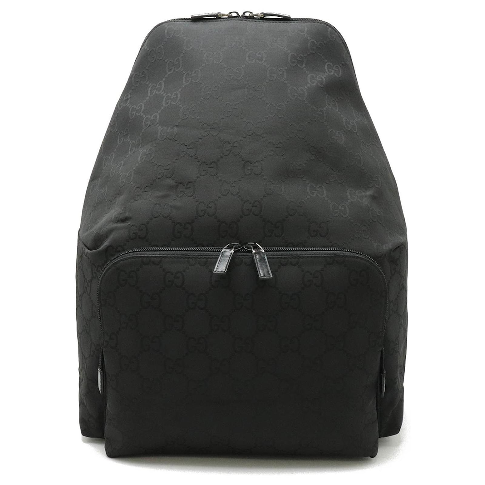 Gucci GG Nylon Backpack Black Leather ref.1448167 - Joli Closet