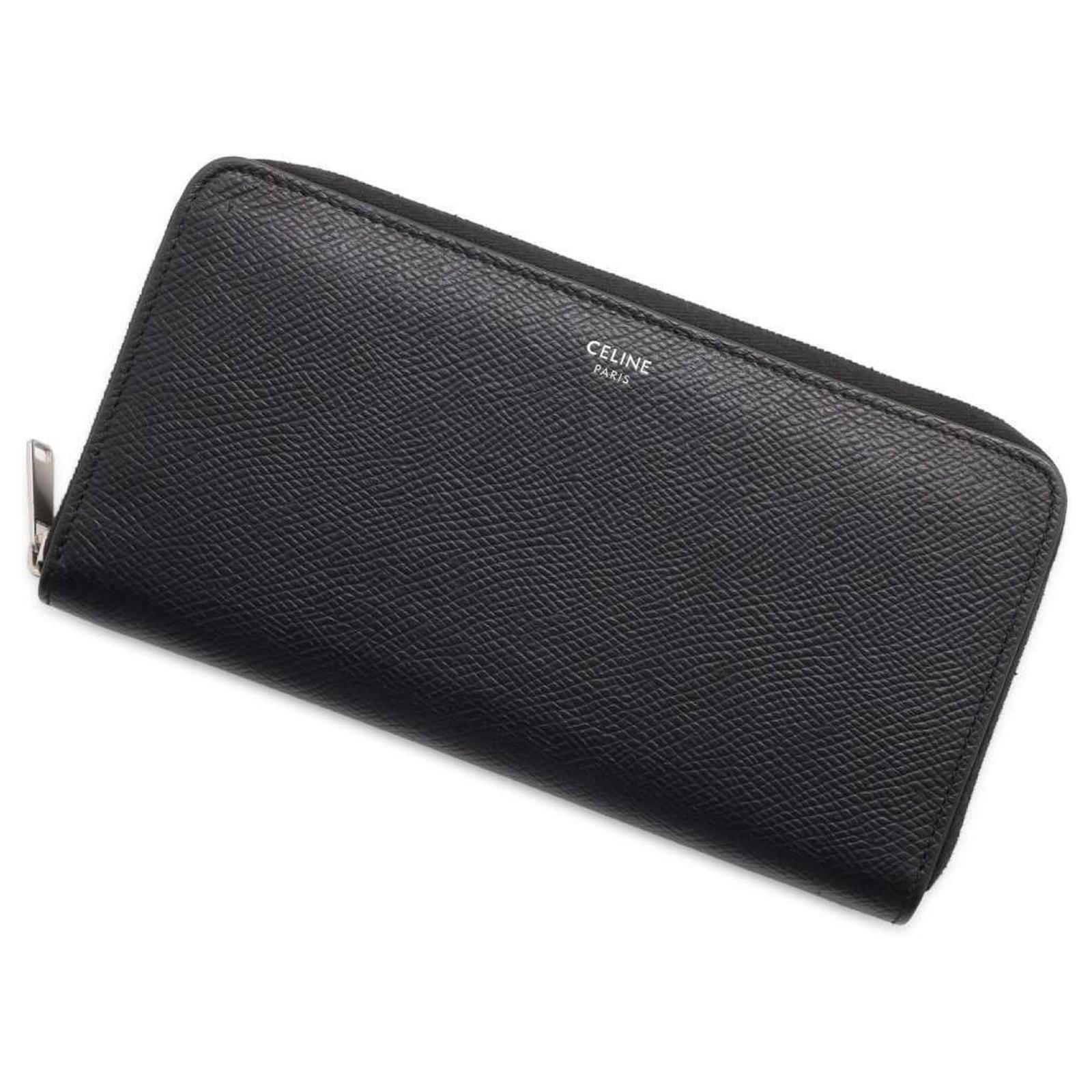 Céline Celine Black Leather Long Wallet ref.1452951 - Joli Closet
