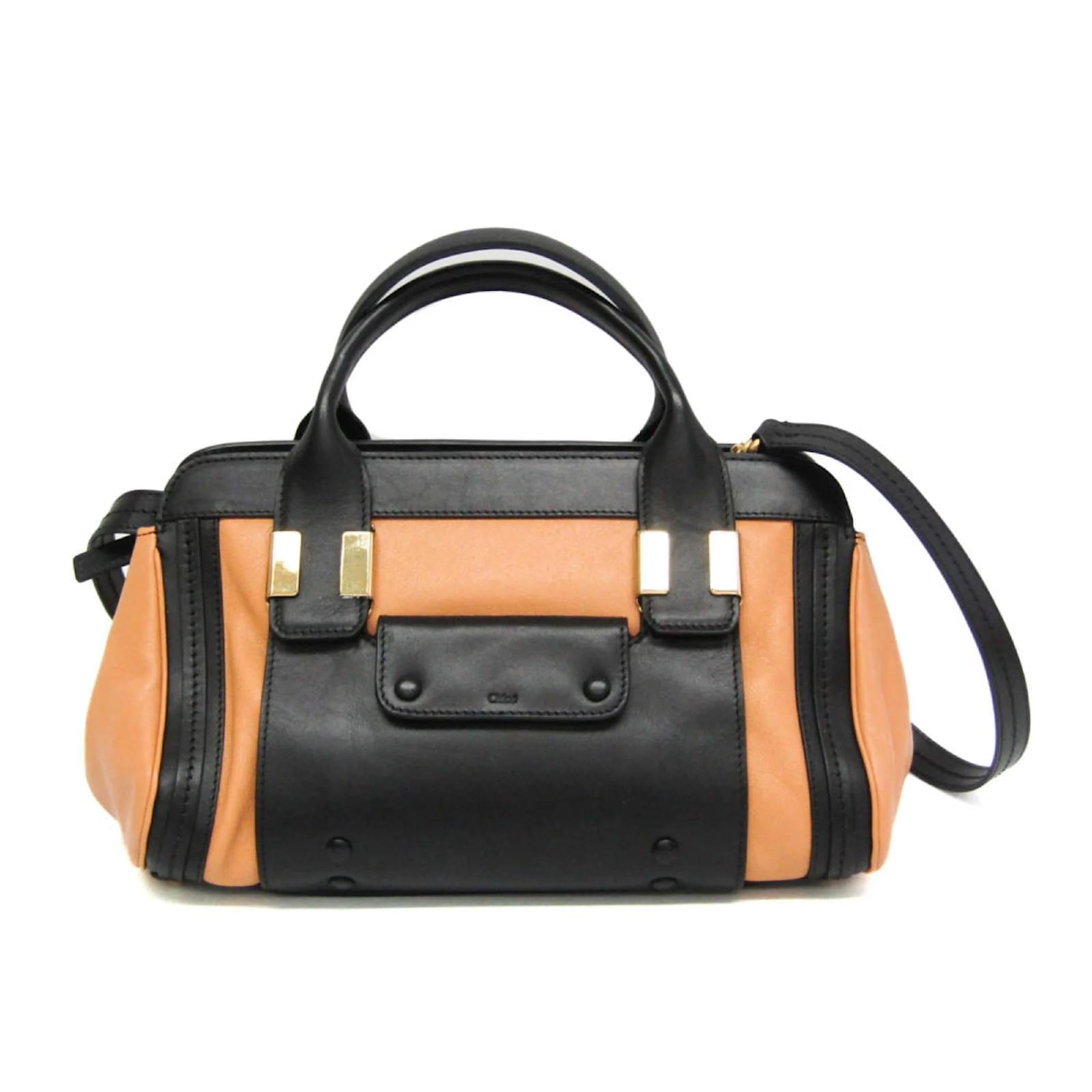 Chloé Little Alice Leather Handbag Black Camel ref.1452999 - Joli Closet