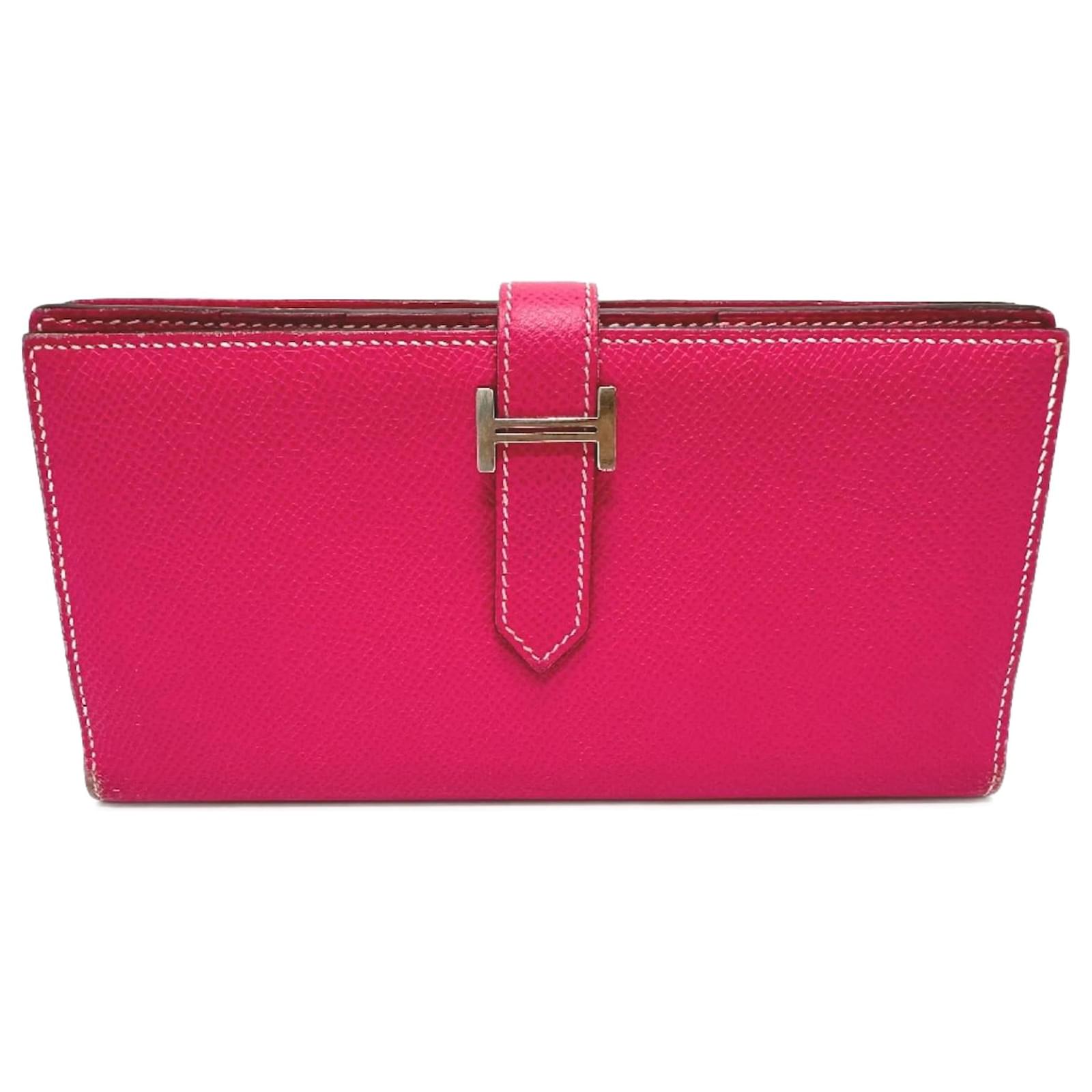 Hermès Hermes Pink Leather Long Wallet ref.1456093 - Joli Closet