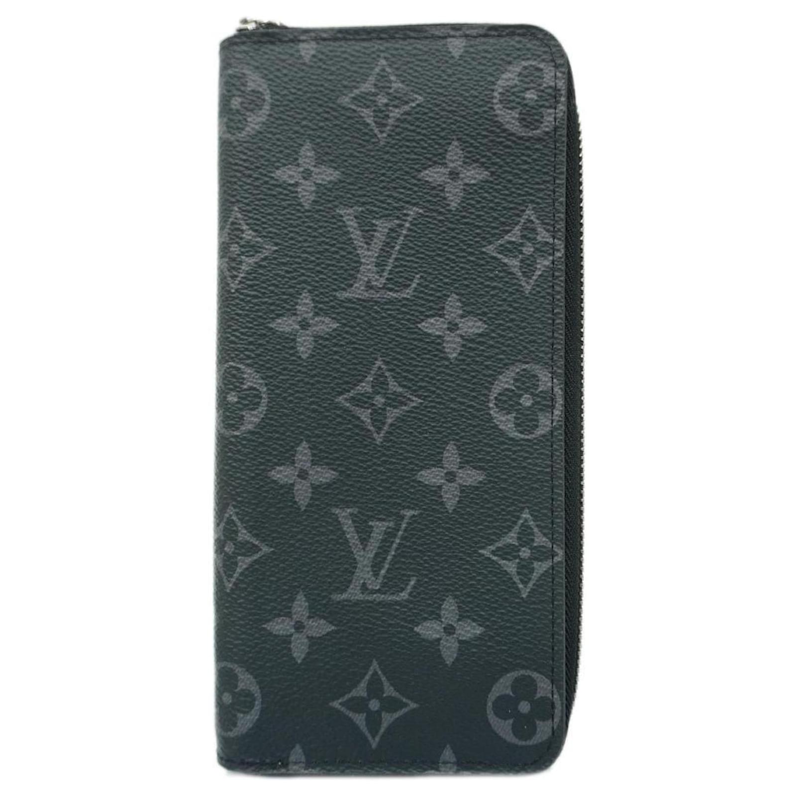 Louis Vuitton Long Wallet Monogram Eclipse Black Cloth ref.1458656 ...