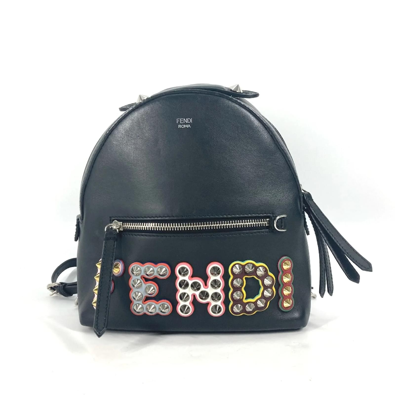 Fendi Black Leather Backpack ref.1463243 - Joli Closet