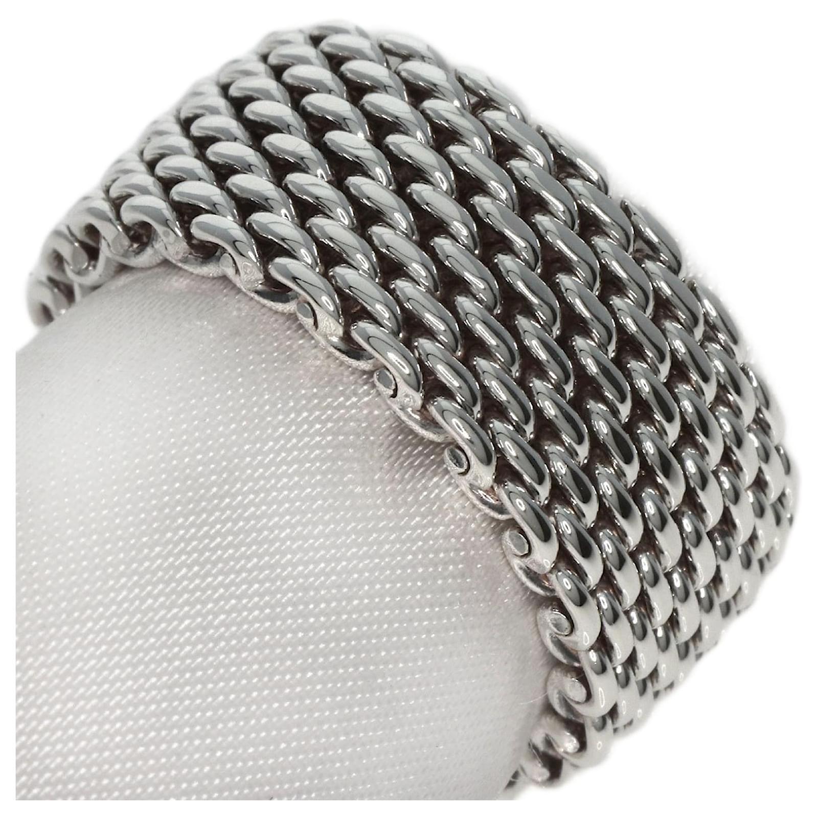 Tiffany silver mesh ring store