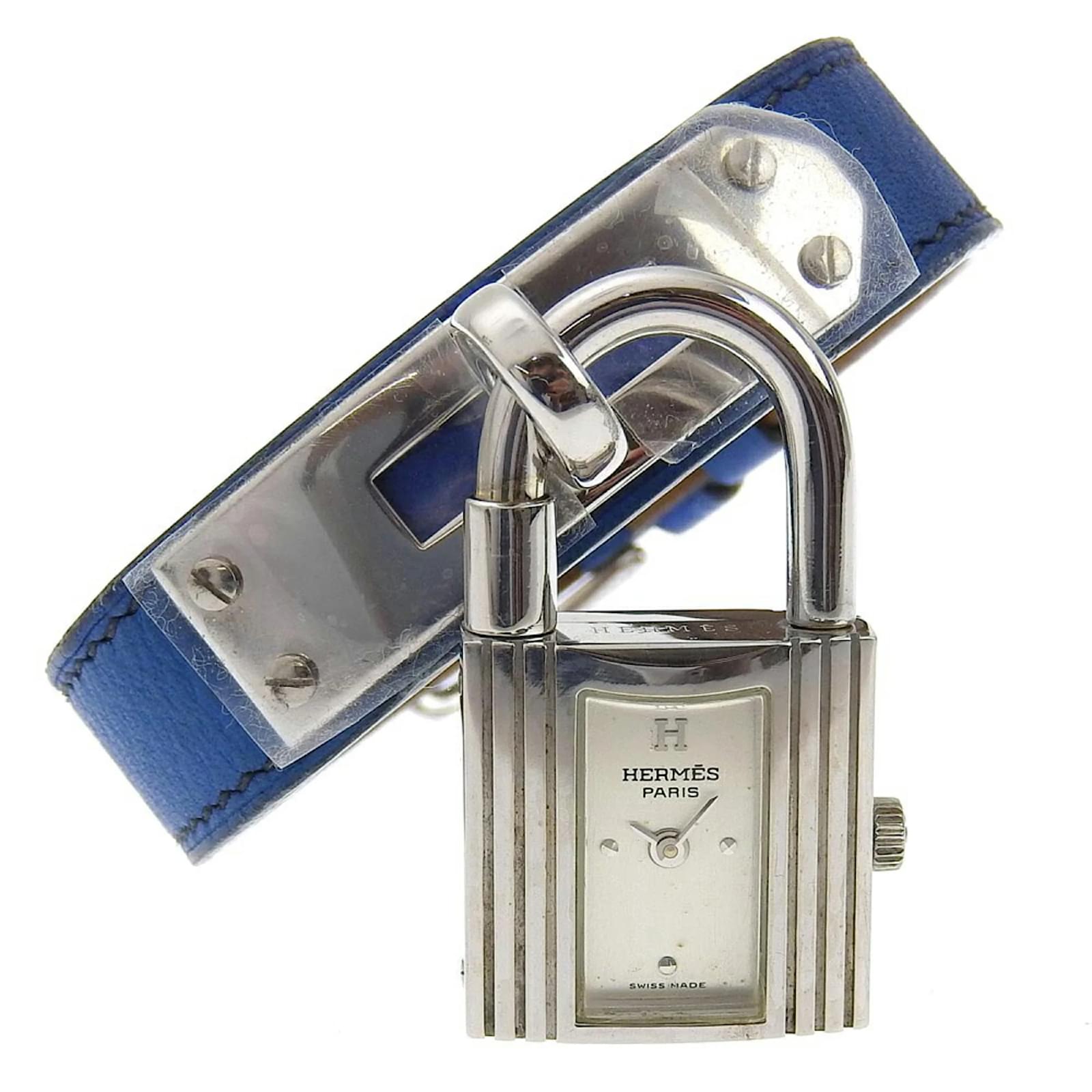 Hermès Hermes Kelly Watch - Silver 925 and Leather ref.1464683 - Joli ...
