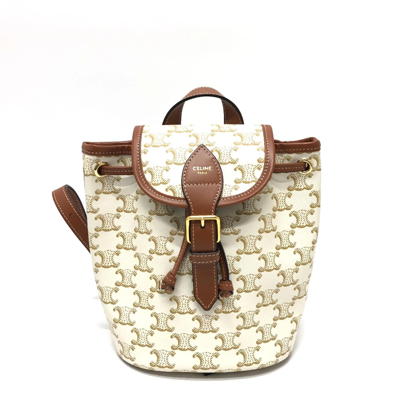 Céline Celine Triomphe Backpack White ref.1464917 - Joli Closet