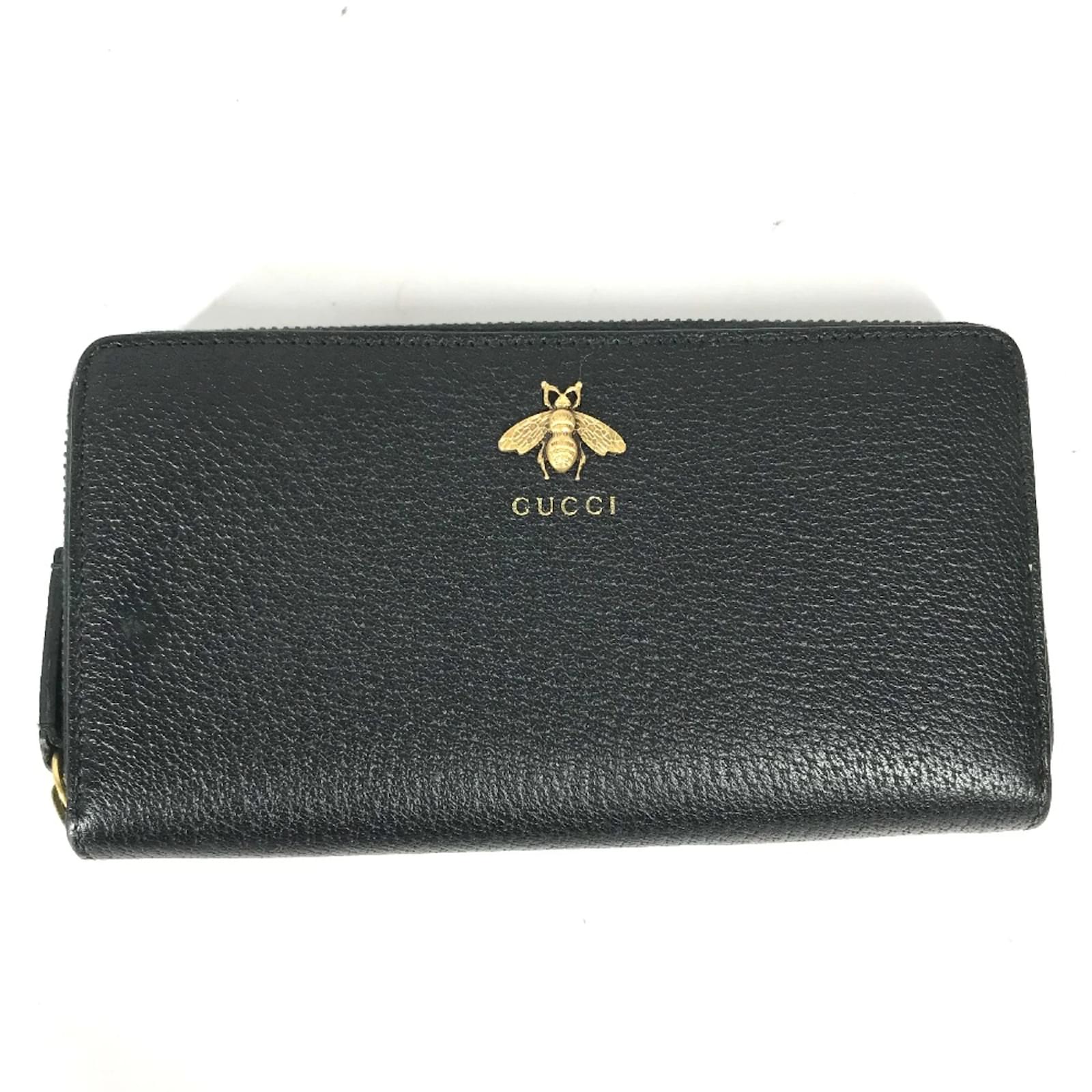 Gucci Black Leather Long Wallet ref.1465408 - Joli Closet
