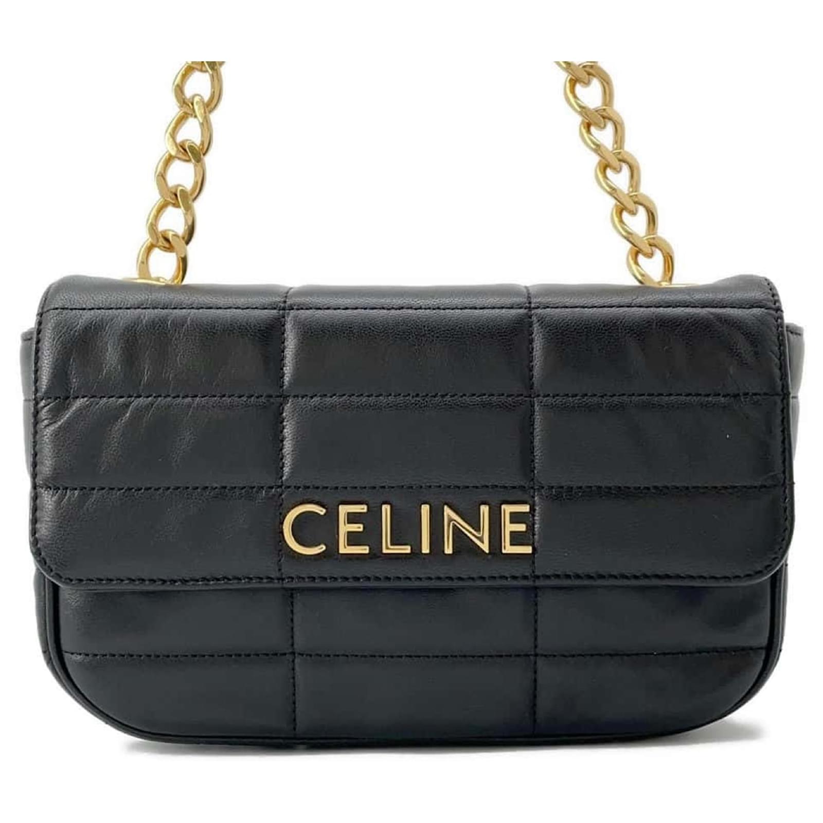Céline Celine Chain Shoulder Bag Matelasse Monochrome (Sold) - Joli Closet