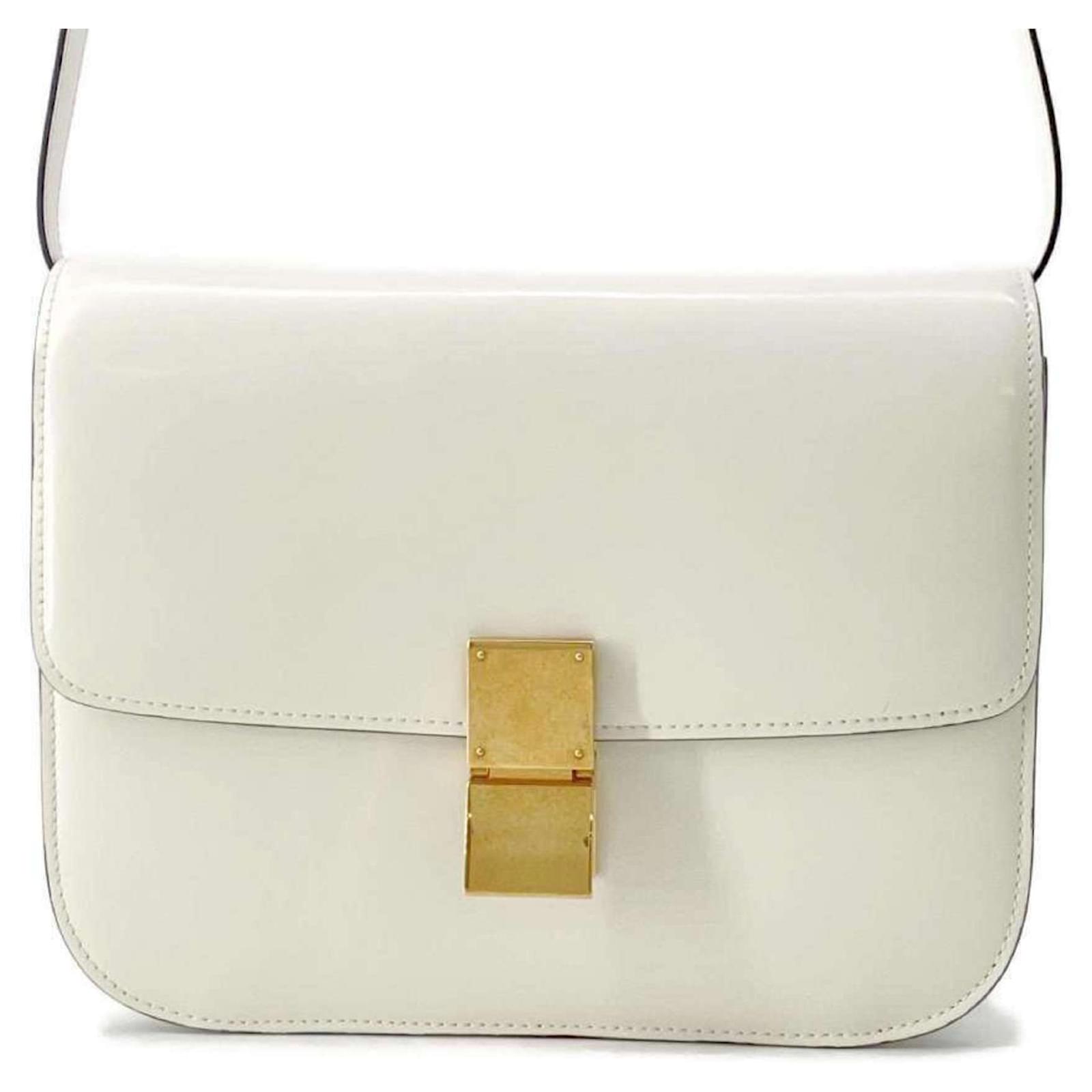 Classic Box Céline Celine White Leather Shoulder Bag ref.1465897 - Joli ...