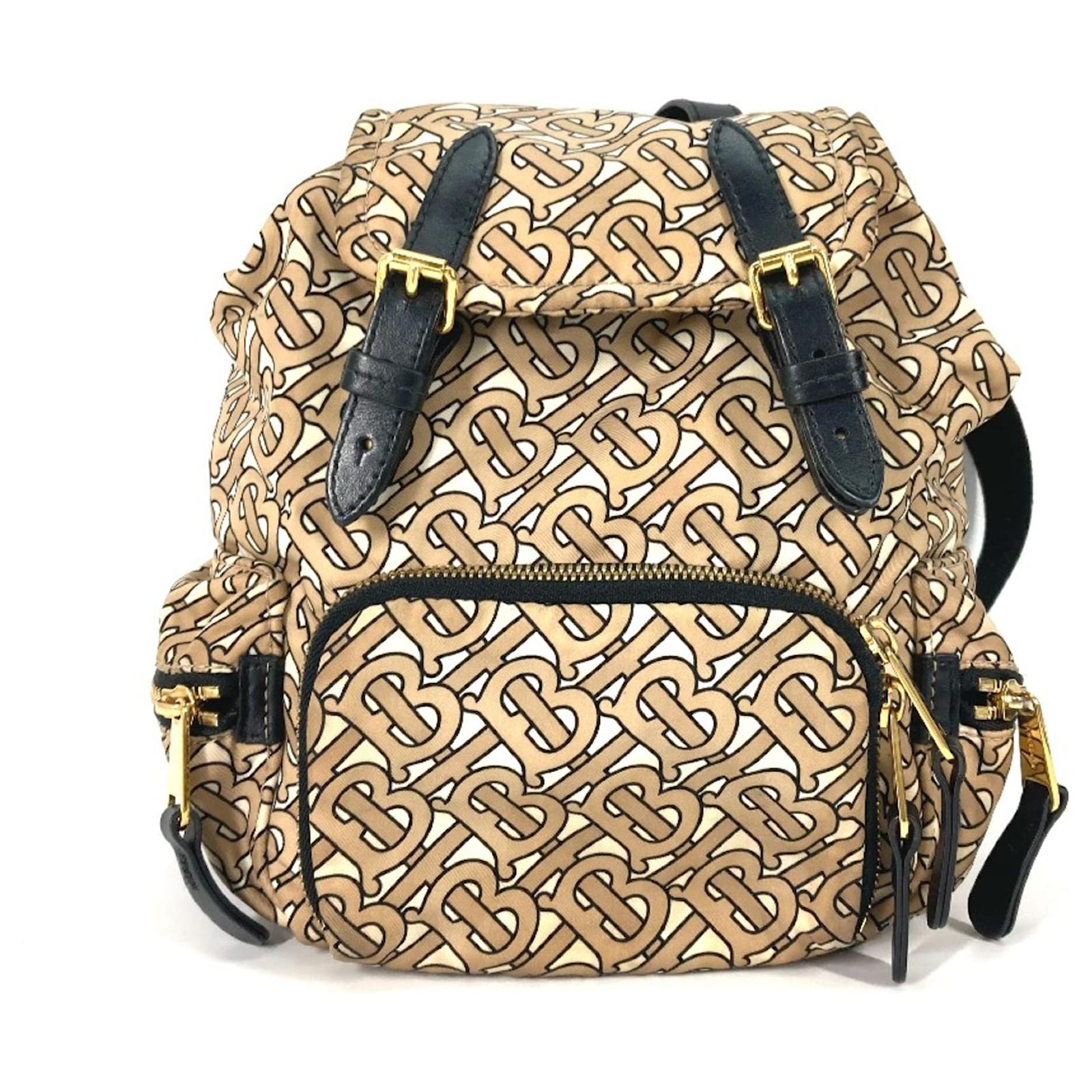 Burberry Mini Backpack Bag Beige Cloth ref.1466749 - Joli Closet