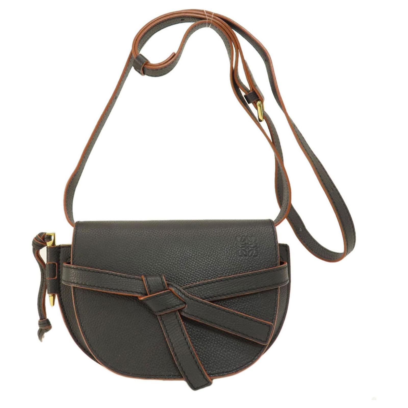 Loewe Gate Bag Small Shoulder Calfskin Women's Black Leather ref ...