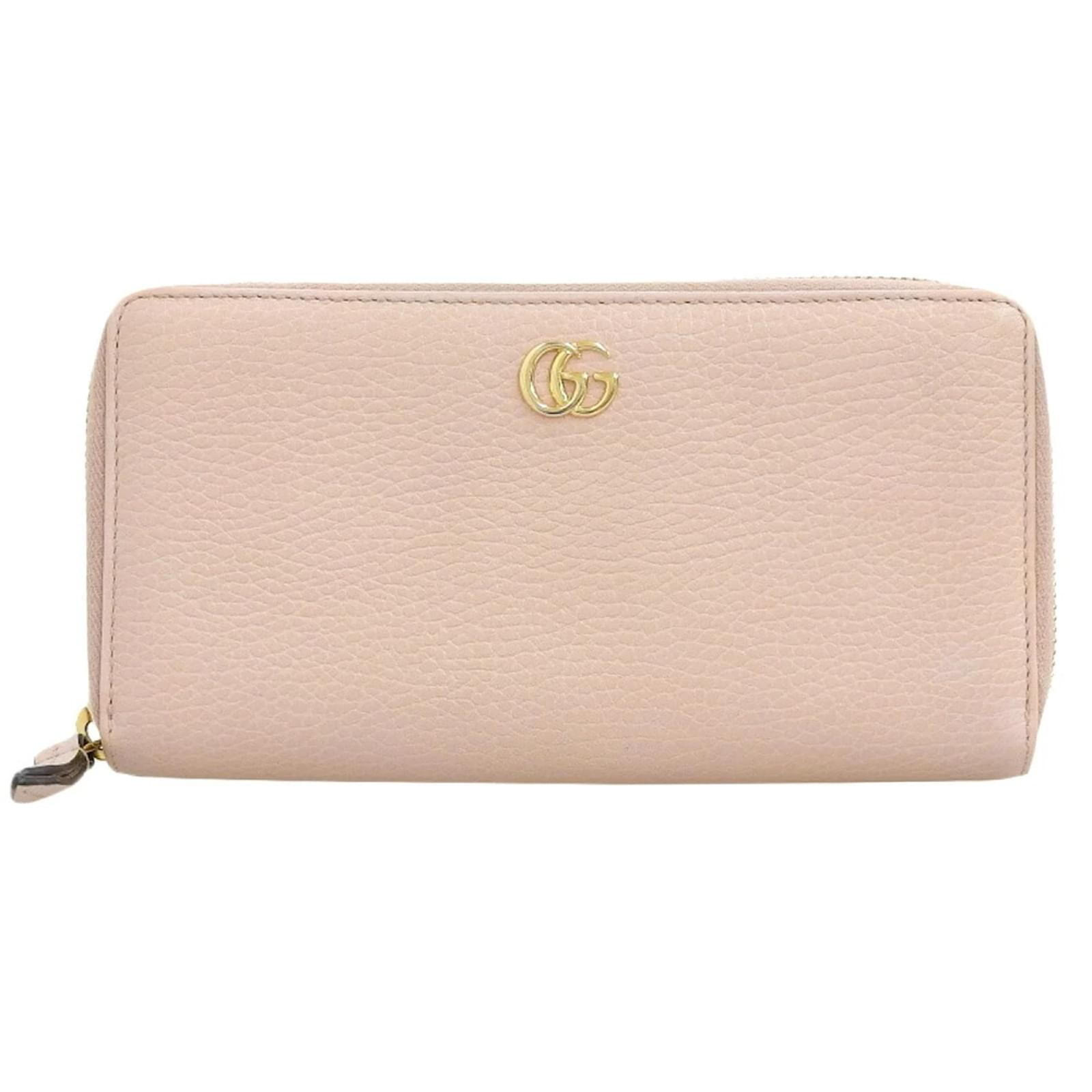 Gucci GG Marmont Pink Leather Bi-Fold Wallet ref.1467309 - Joli Closet