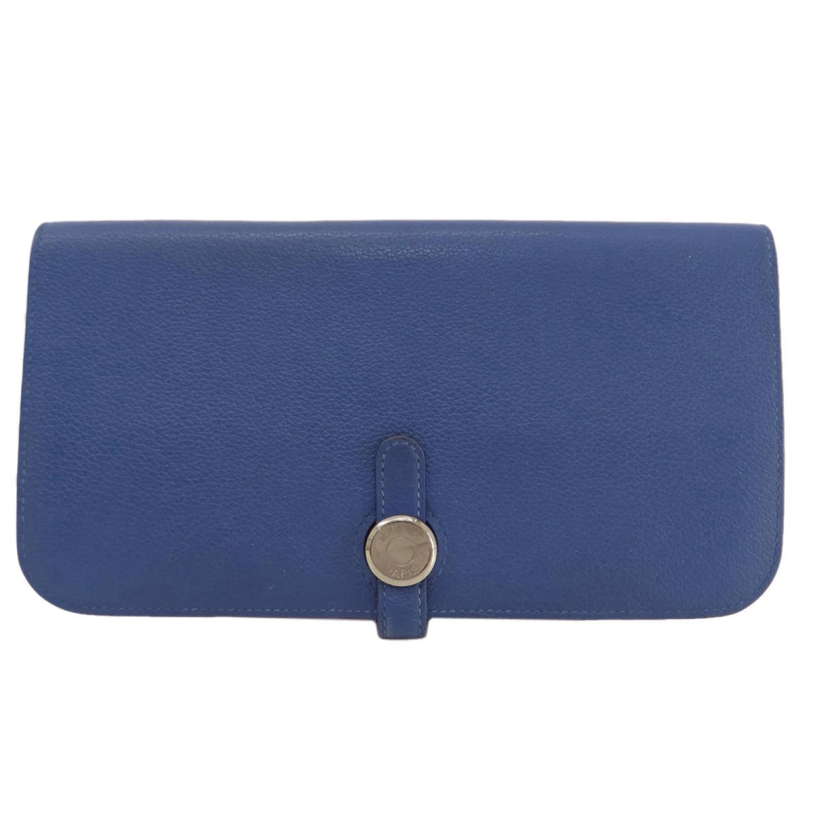 Hermès Hermes Dogon Long Wallet Blue Leather ref.1467723 - Joli Closet