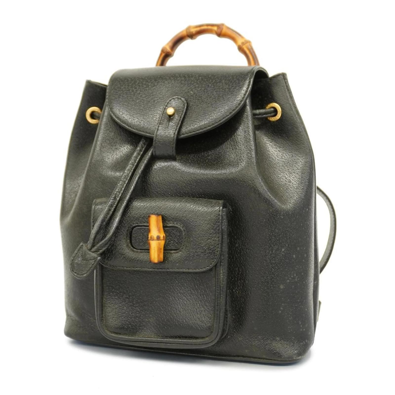 Gucci Black Leather Backpack ref.1470349 - Joli Closet