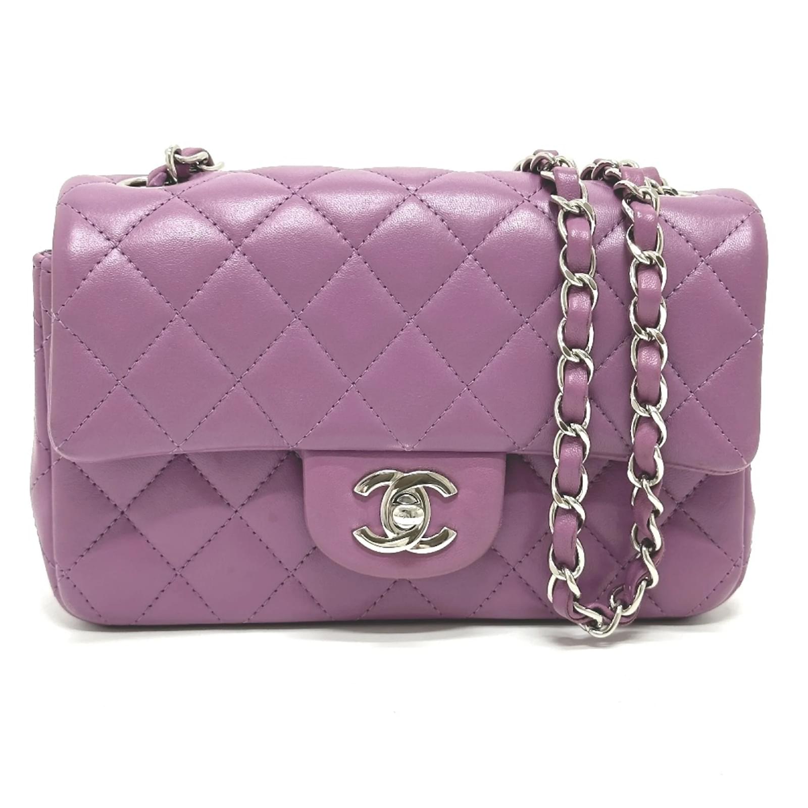 Chanel Purple Leather Shoulder Bag ref.1470354 - Joli Closet