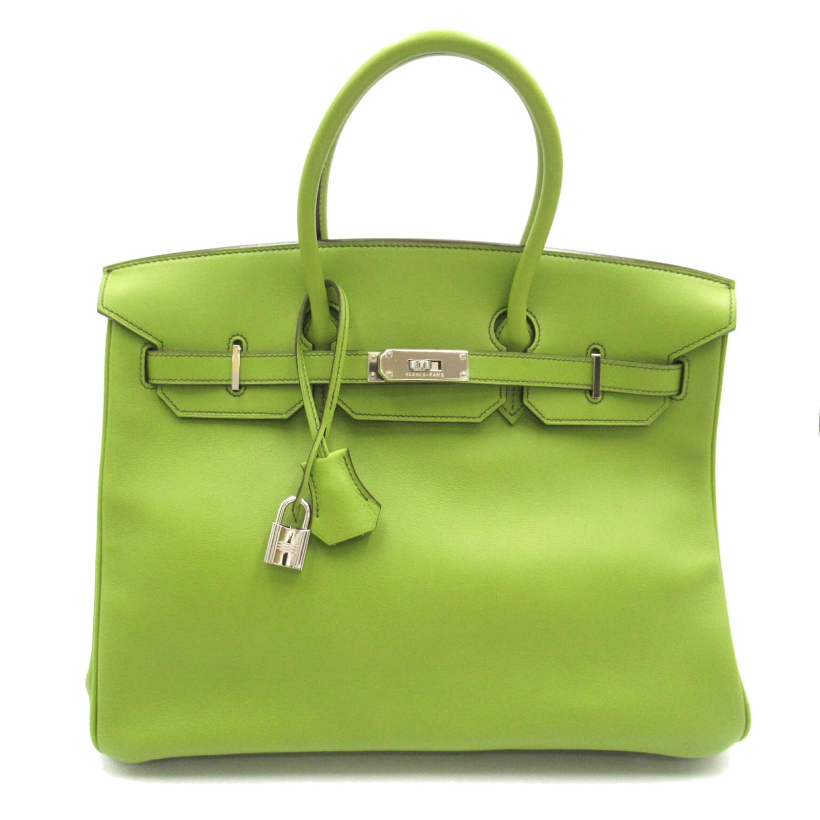 Hermès Hermes Birkin 35 Handbag in Green Anis Leather ref.1470689 ...