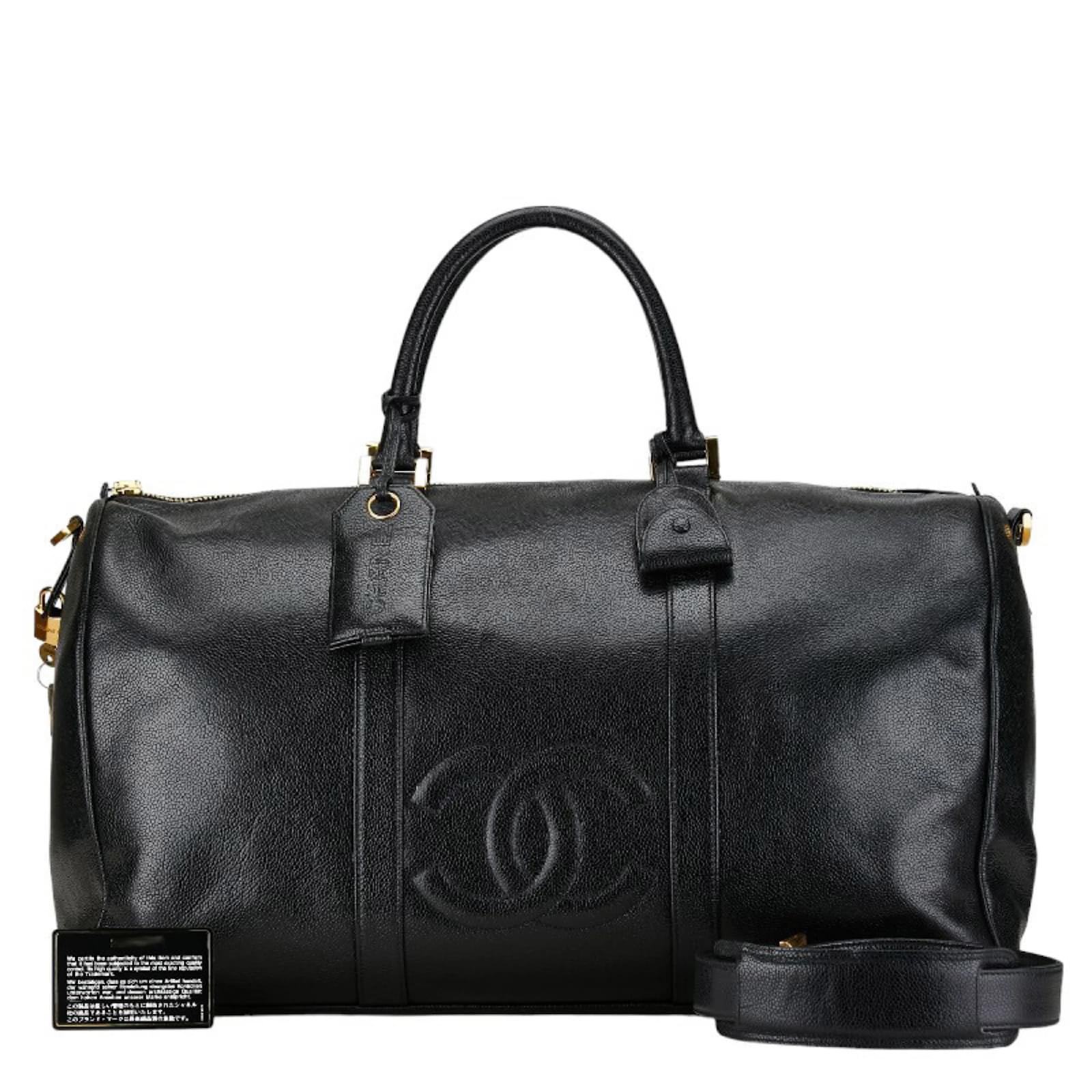 Chanel Coco Mark Boston Bag Black Golden Leather ref.1471316 - Joli Closet