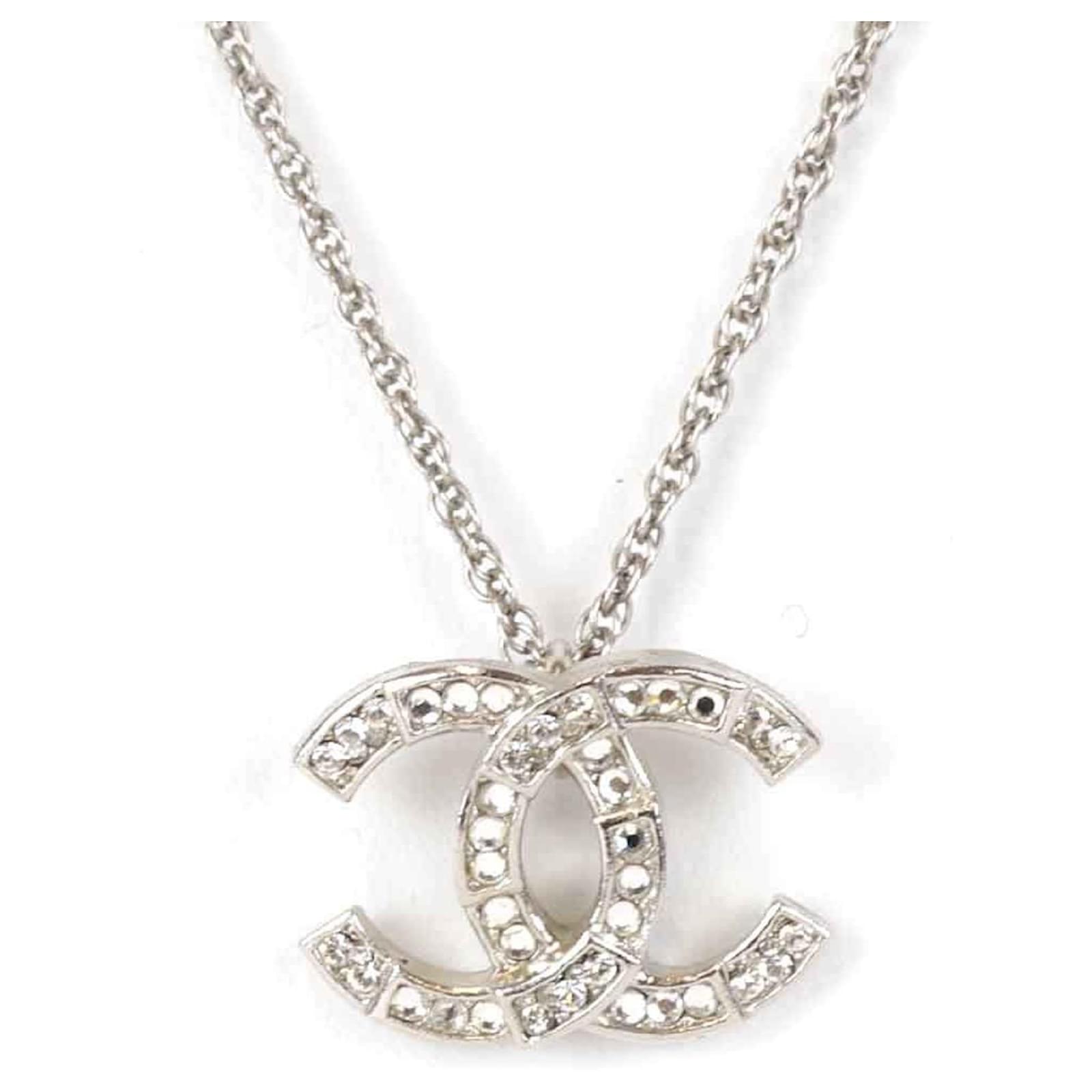 Collar Chanel Coco Mark Plata Metal ref.1479605 - Joli Closet