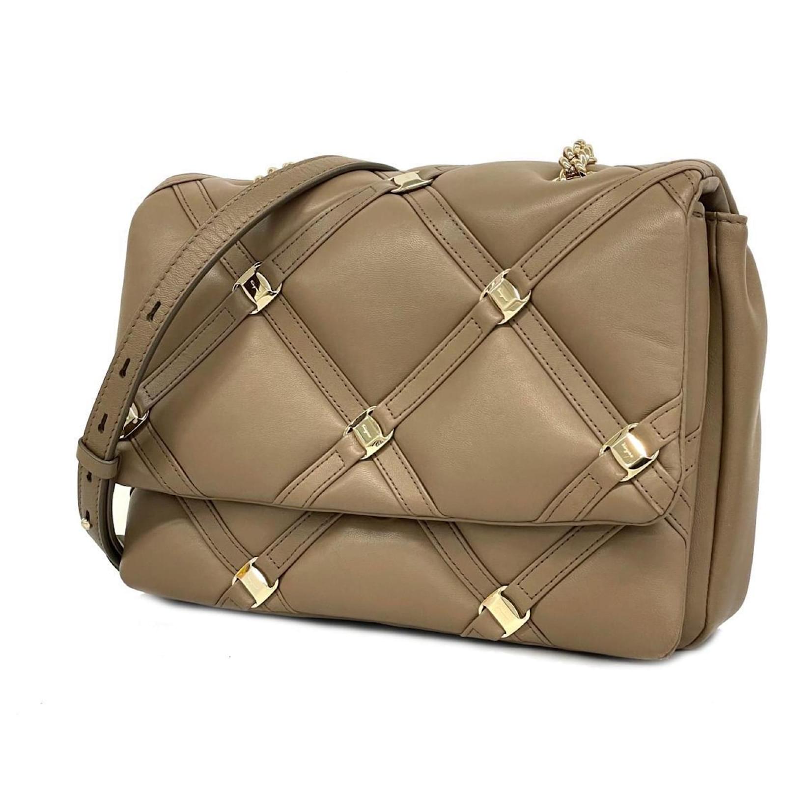 Salvatore Ferragamo Brown Leather Shoulder Bag ref.1485648 - Joli Closet