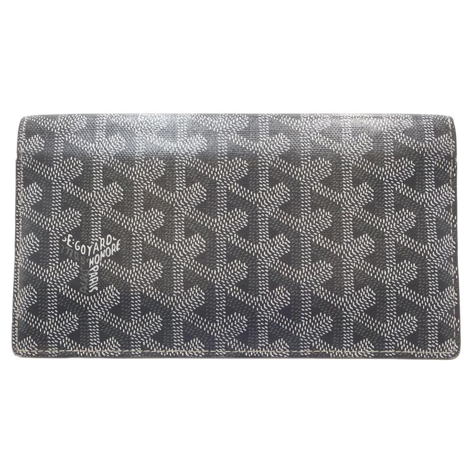 Goyard Long Wallet in Gray Brown Leather Plastic ref.1486614 - Joli Closet