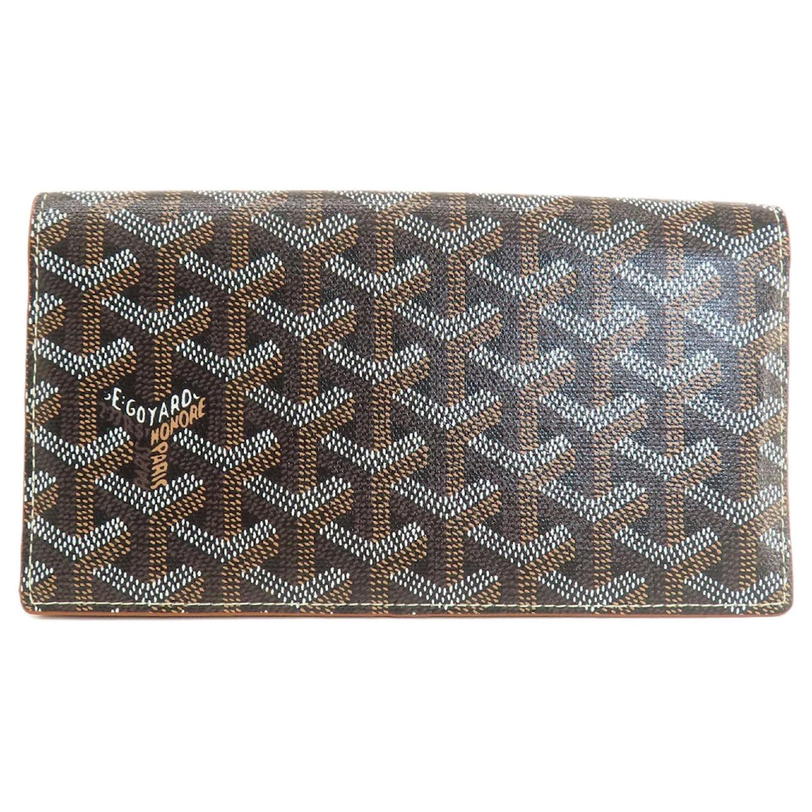 Goyard Herringbone Pattern Long Wallet Black Cloth ref.1486749 - Joli ...